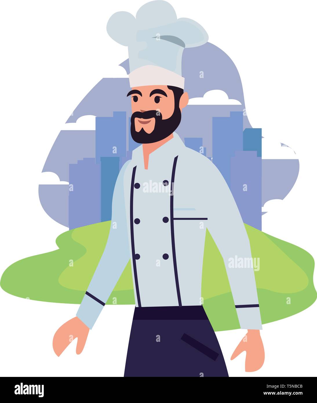 chef man profession labour day vector illustration design Stock Vector ...