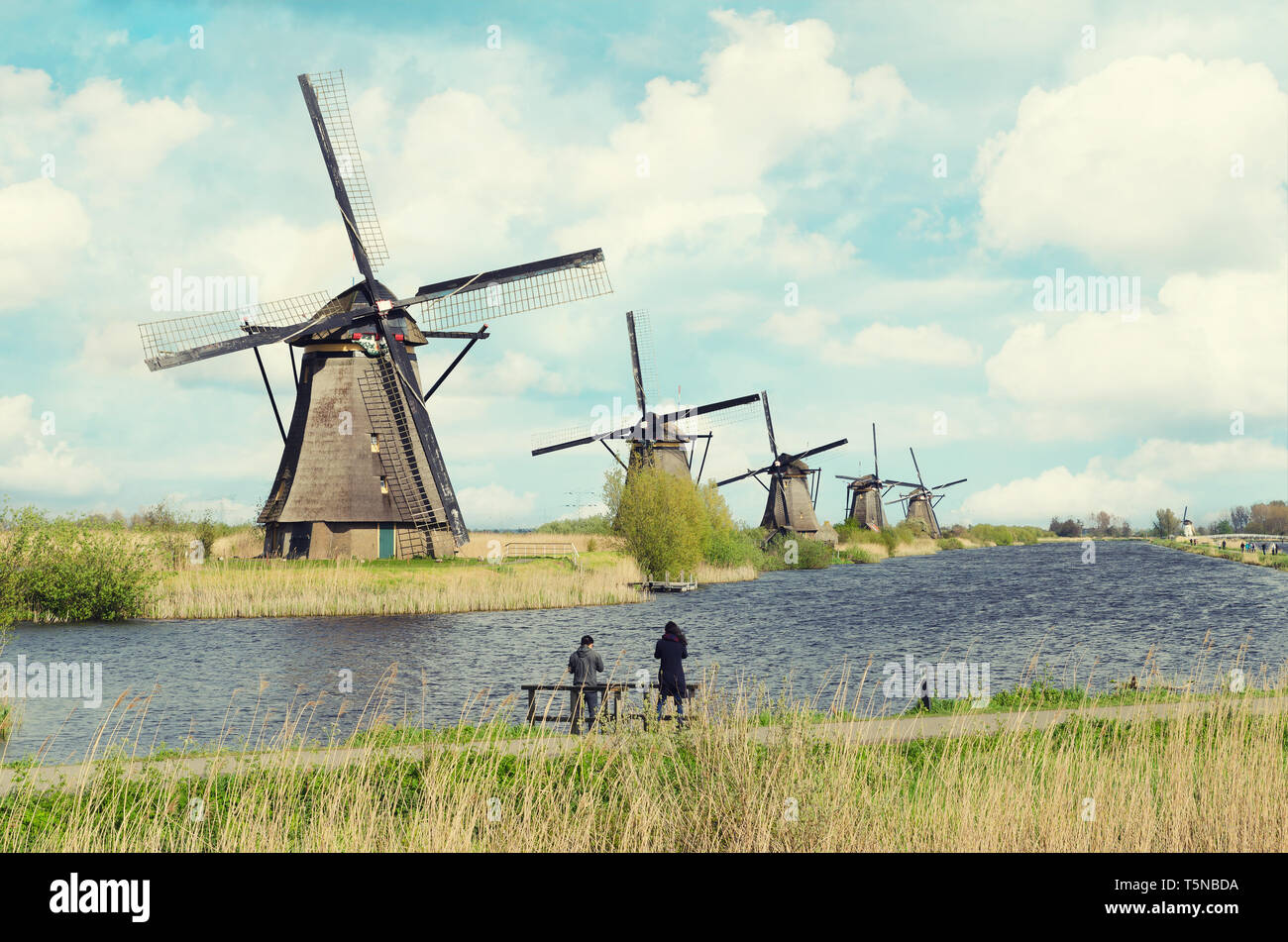 The famous windmill kinderdijk hi-res stock photography and images - Alamy