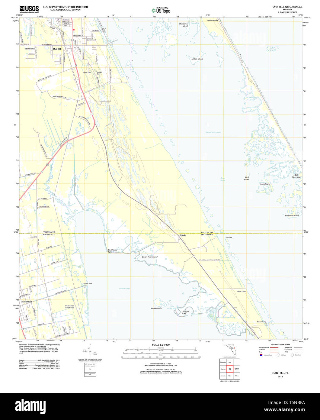 Map of oak hill hi-res stock photography and images - Alamy