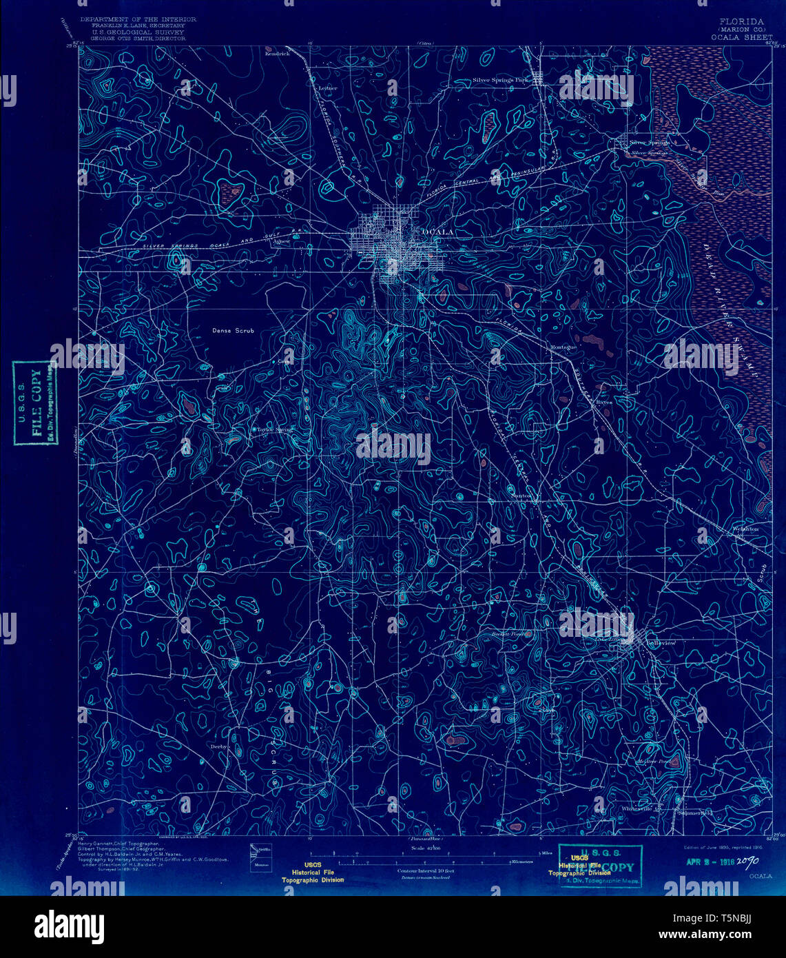 Florida map ocala hi-res stock photography and images - Alamy