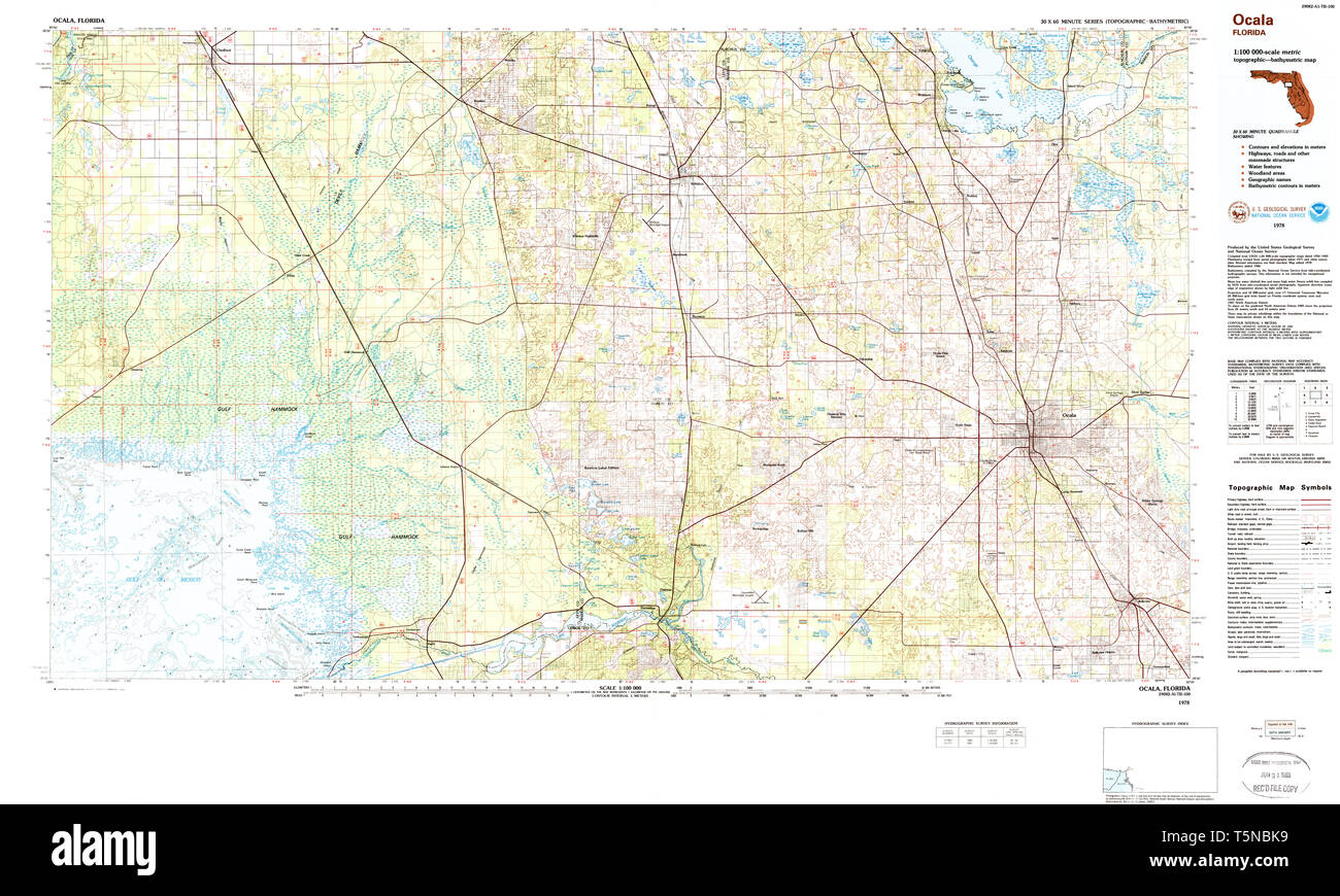 Map of ocala hi-res stock photography and images - Alamy