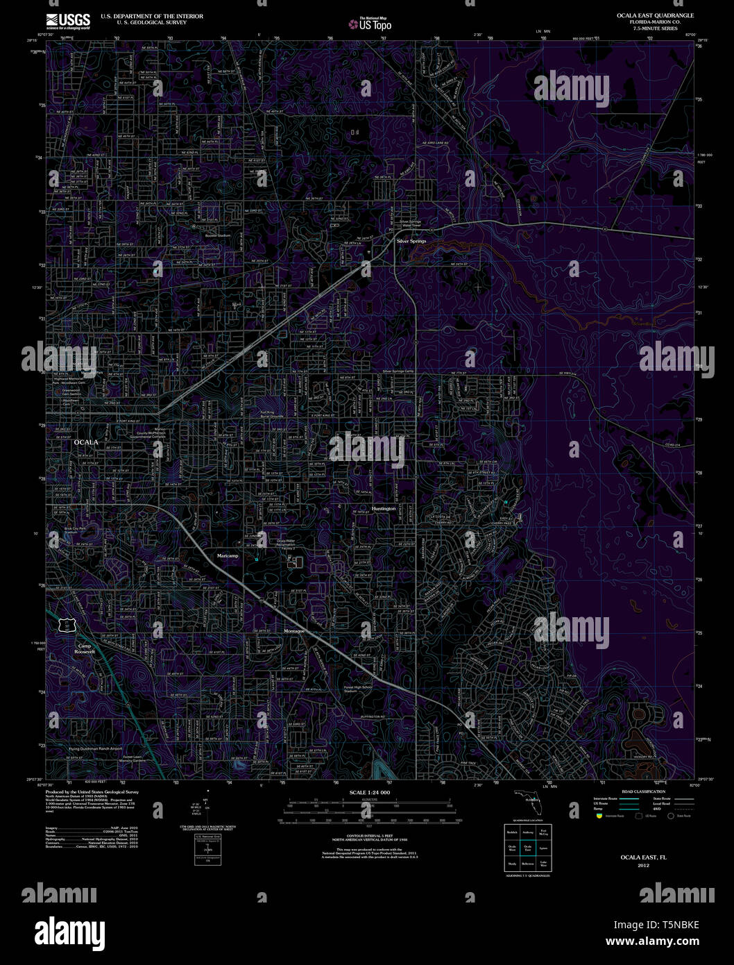 Florida map ocala hi-res stock photography and images - Alamy