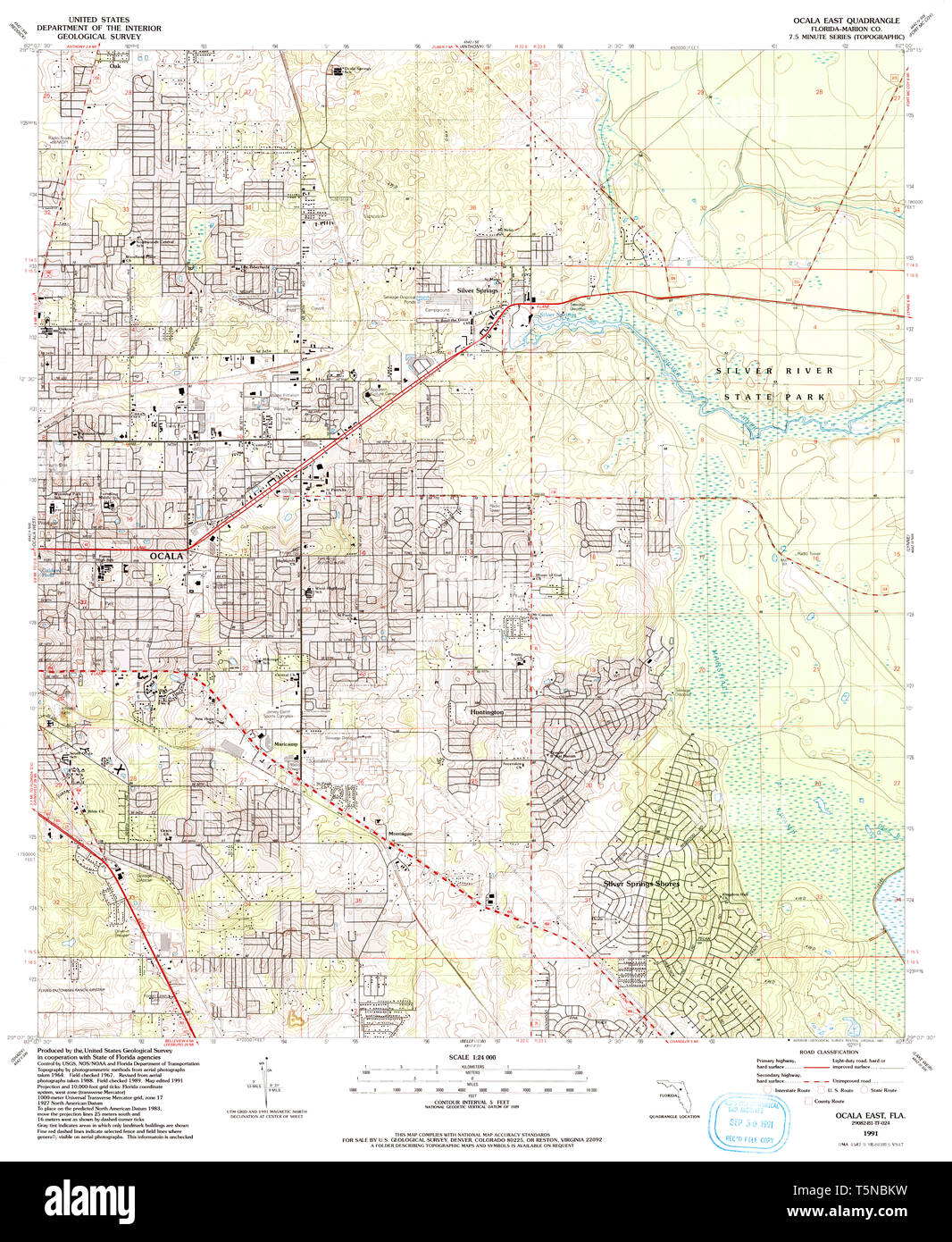 Florida map ocala hi-res stock photography and images - Alamy