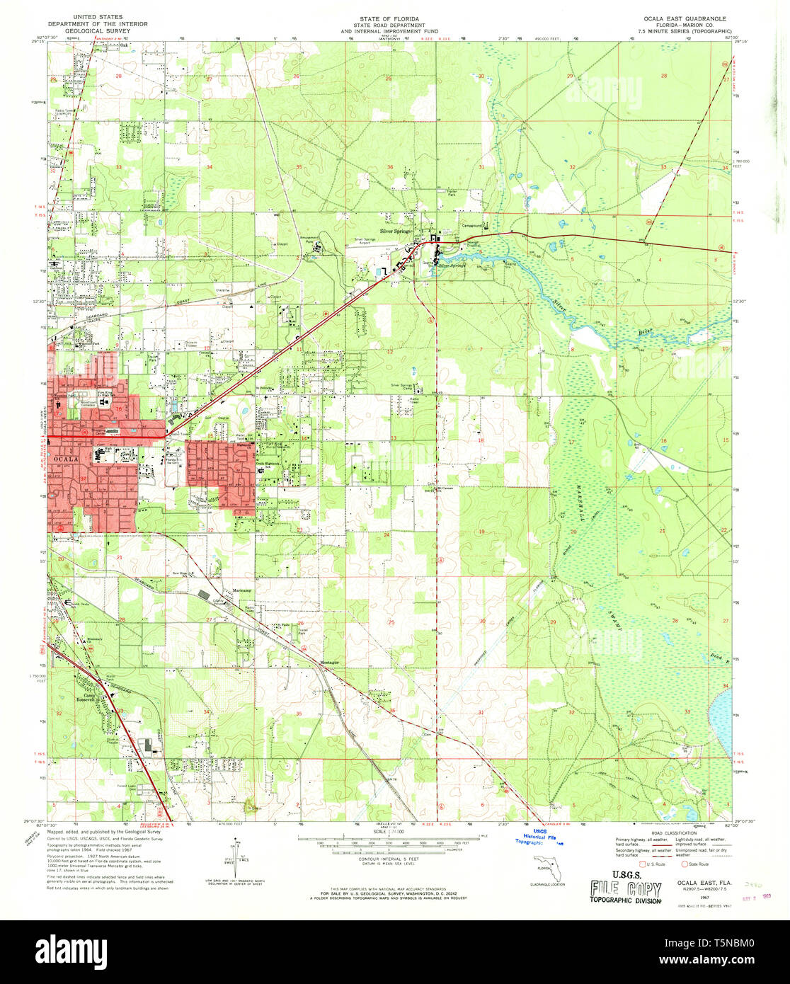 Florida map ocala hi-res stock photography and images - Alamy