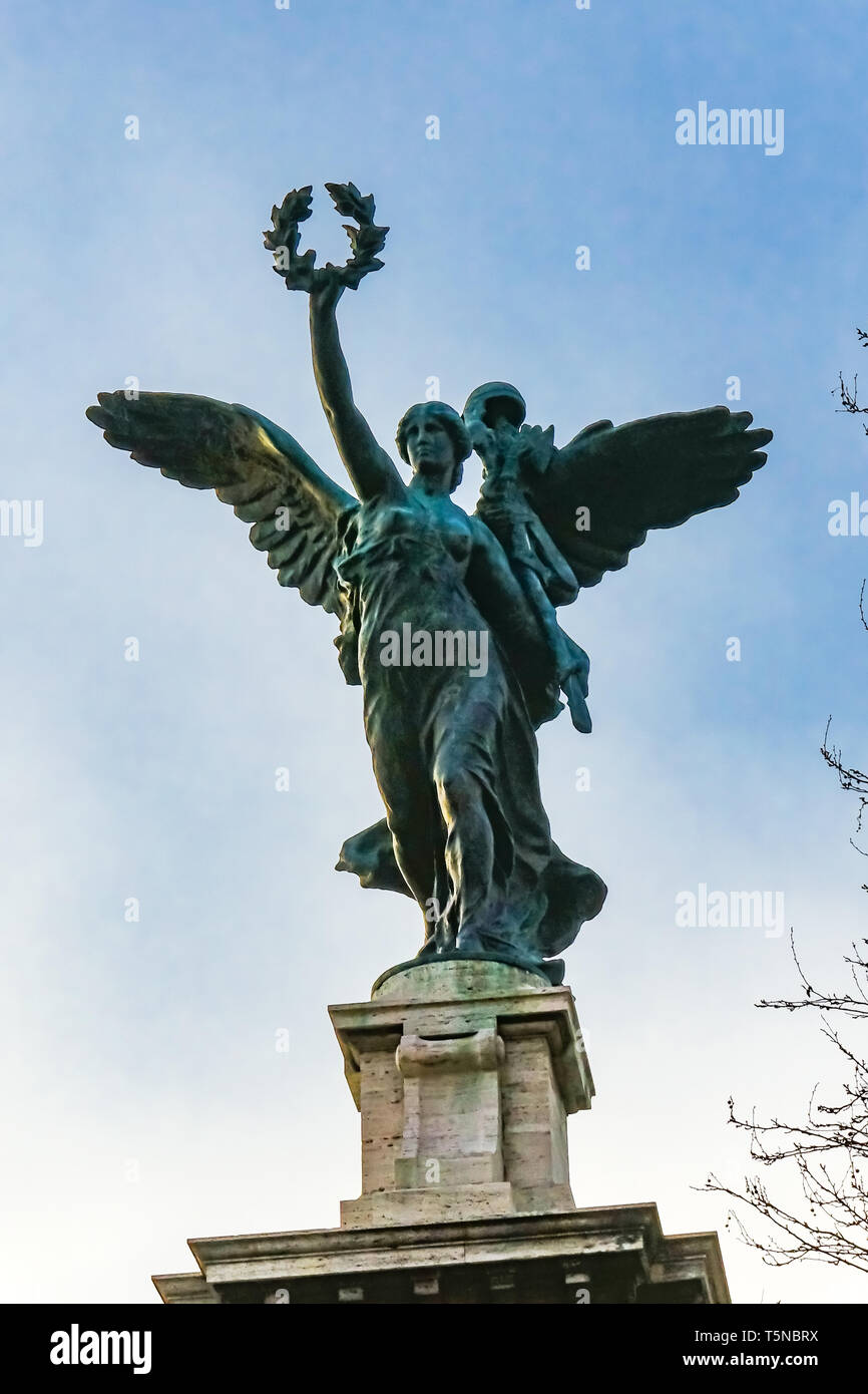 Angel Statue Ponte Bridge Vittorio Emanuele II Evening Rome Italy ...
