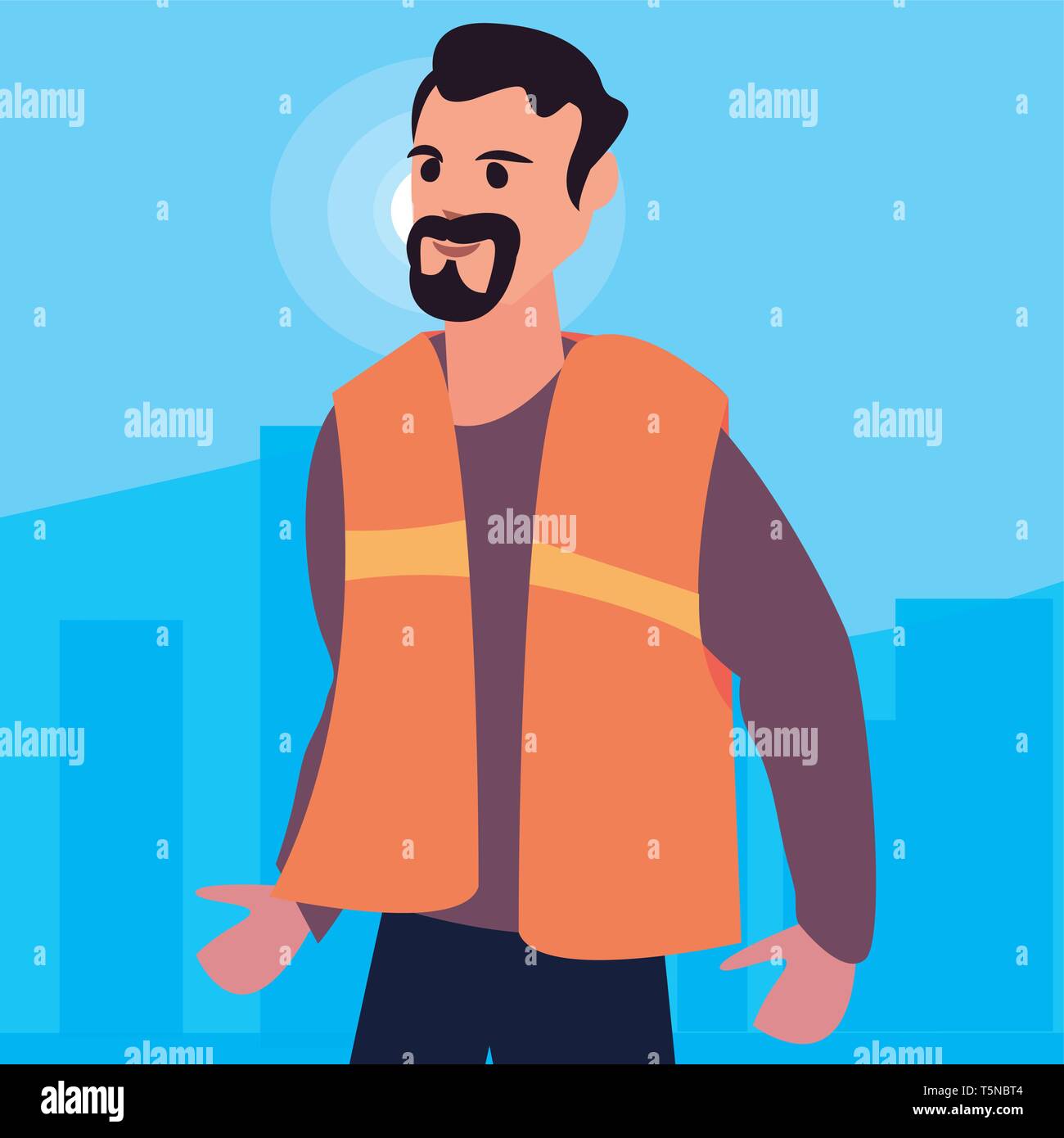 worker employee profession labour day vector illustration Stock Vector ...