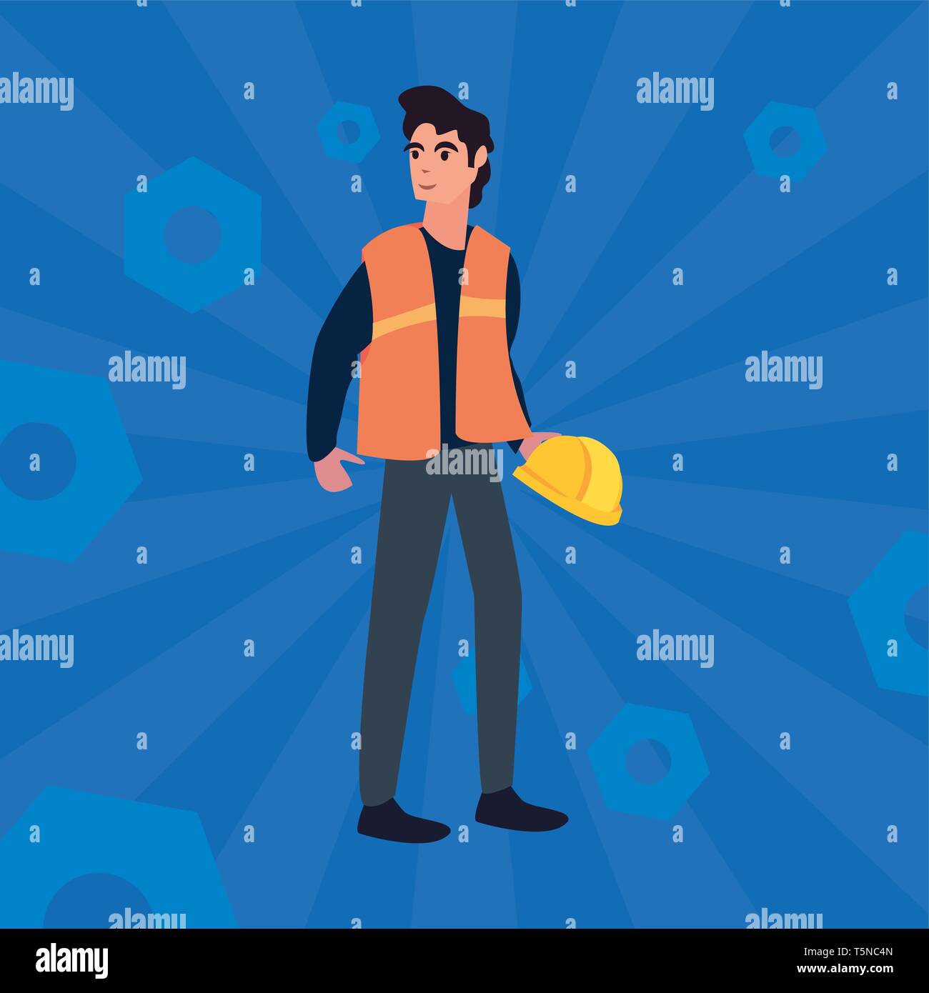 worker employee profession labour day vector illustration Stock Vector ...