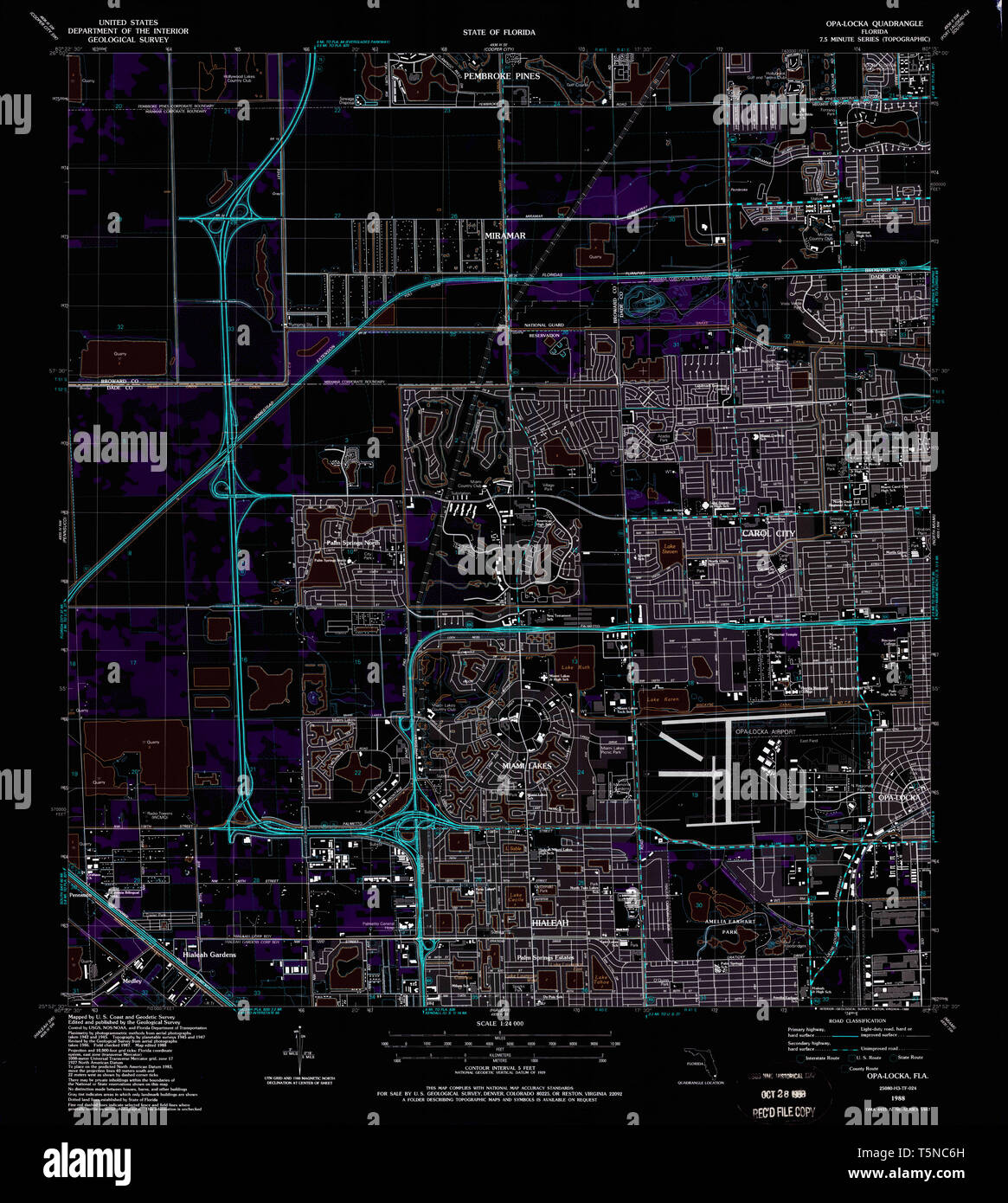 Opa locka map hi-res stock photography and images - Alamy