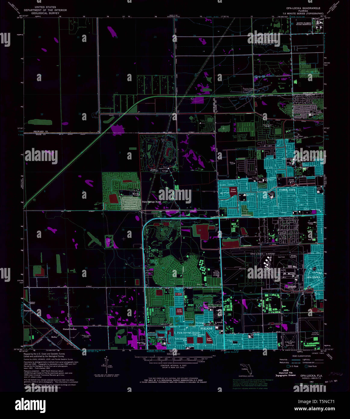 Opa locka map hi-res stock photography and images - Alamy