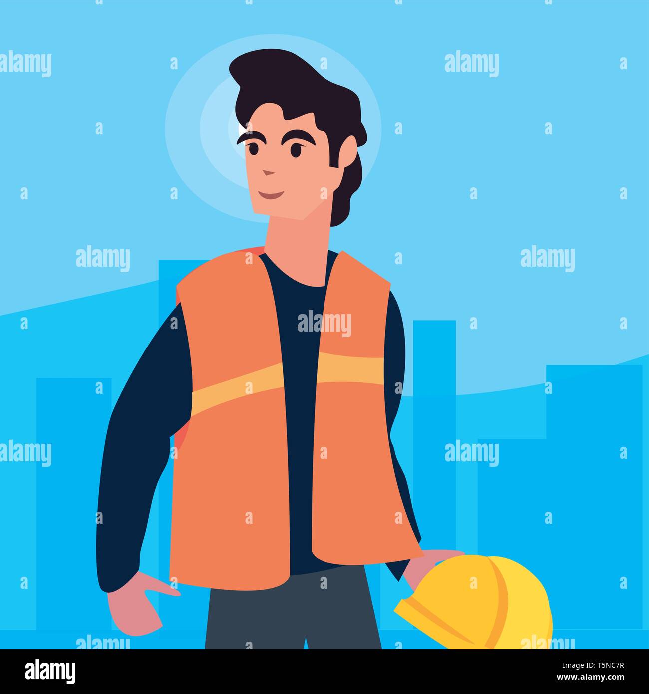 worker employee profession labour day vector illustration Stock Vector ...