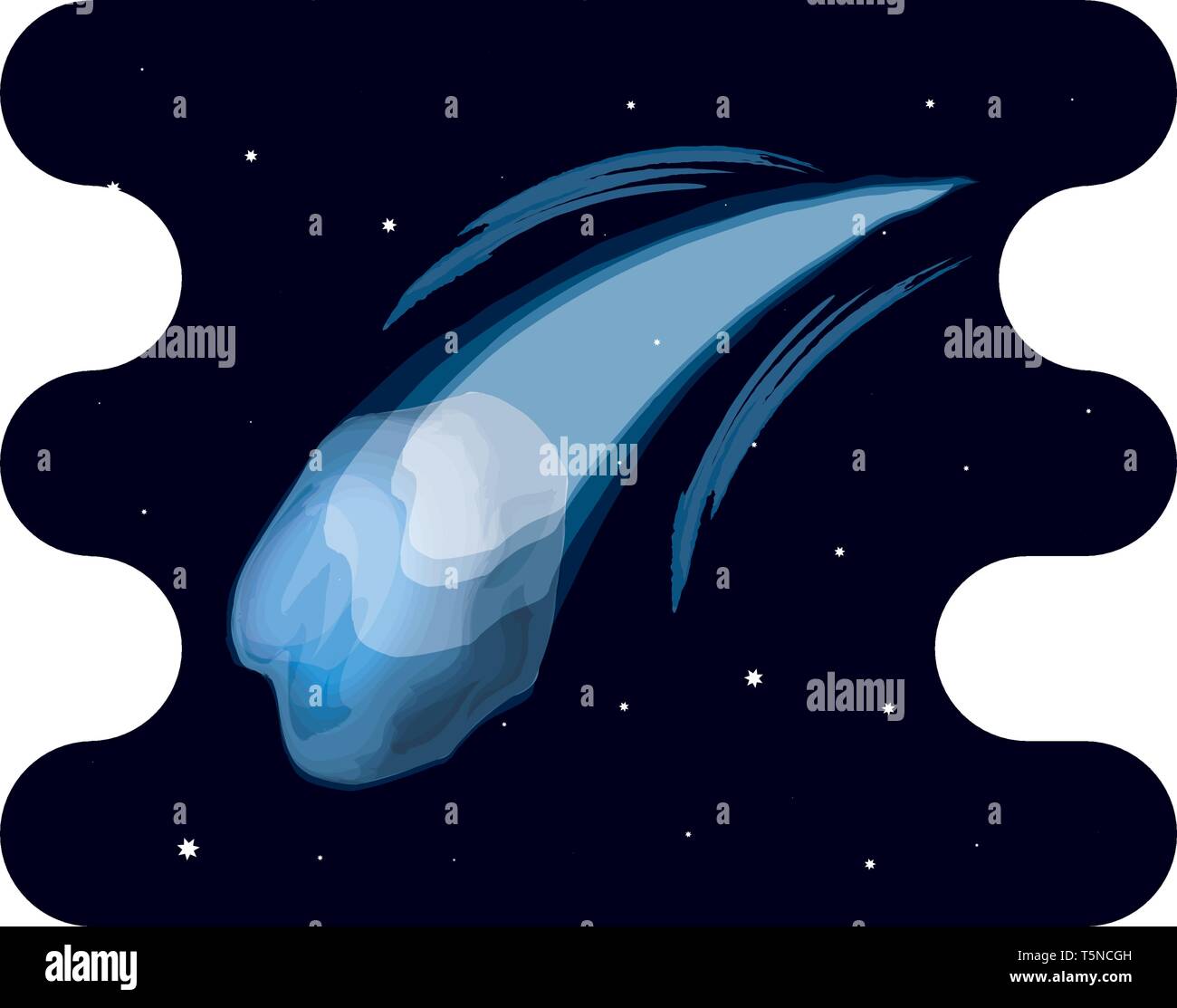 shooting star flying space scene vector illustration design Stock ...