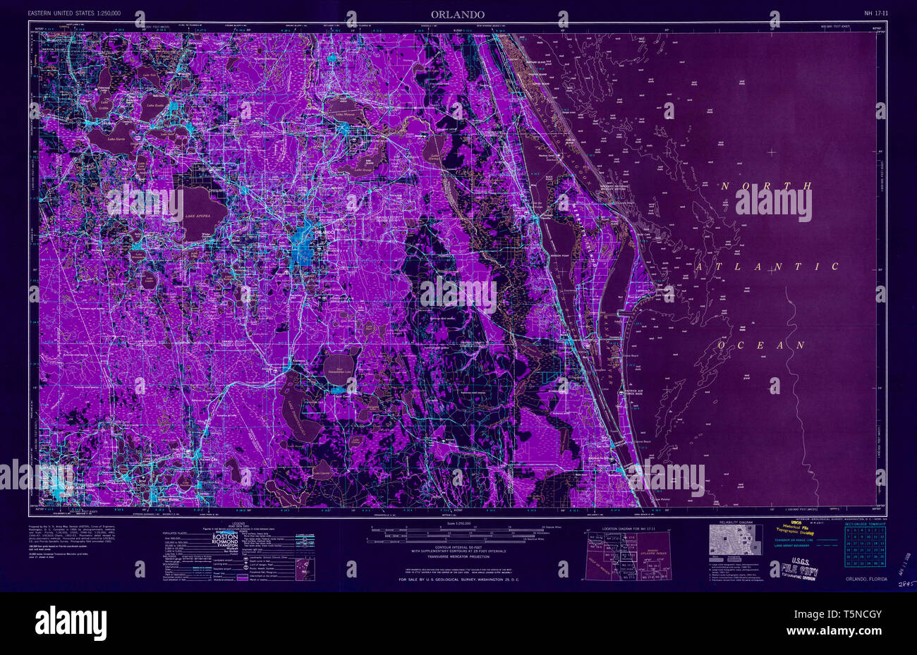 Orlando fl map hi-res stock photography and images - Alamy