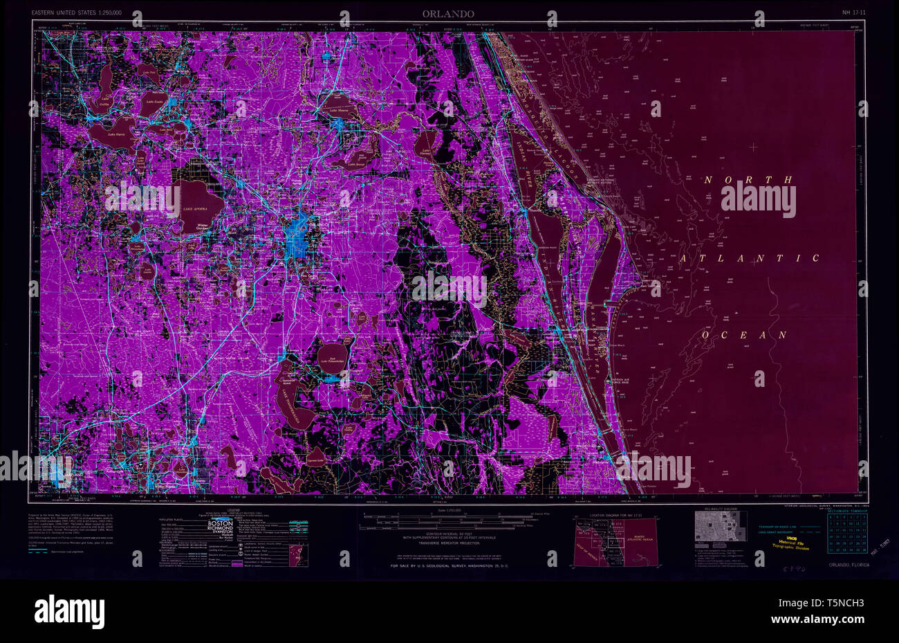 Orlando fl map hi-res stock photography and images - Alamy