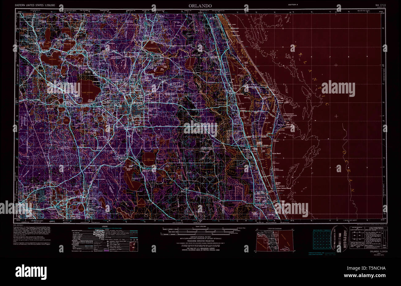 Orlando fl map hi-res stock photography and images - Alamy