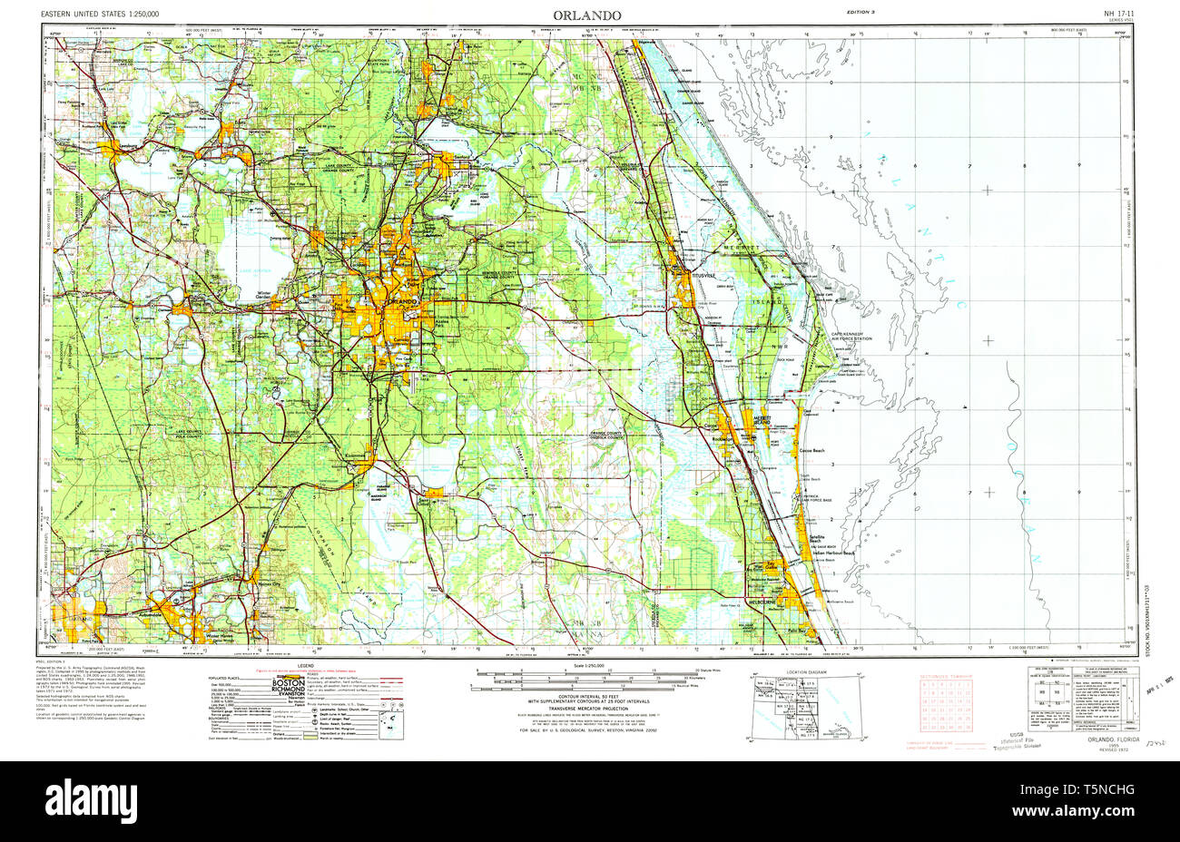 Orlando fl map hi-res stock photography and images - Alamy