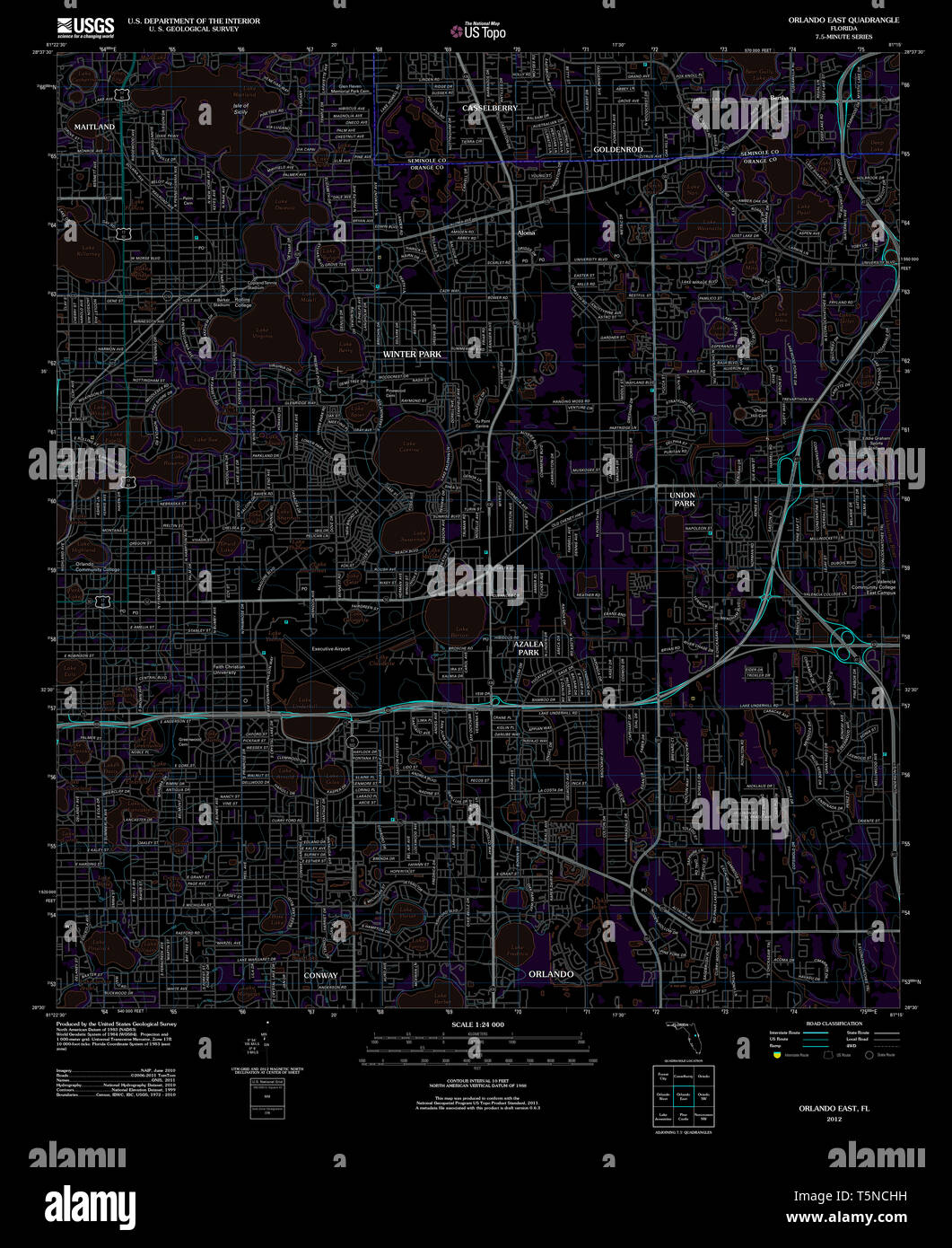 Orlando fl map hi-res stock photography and images - Alamy