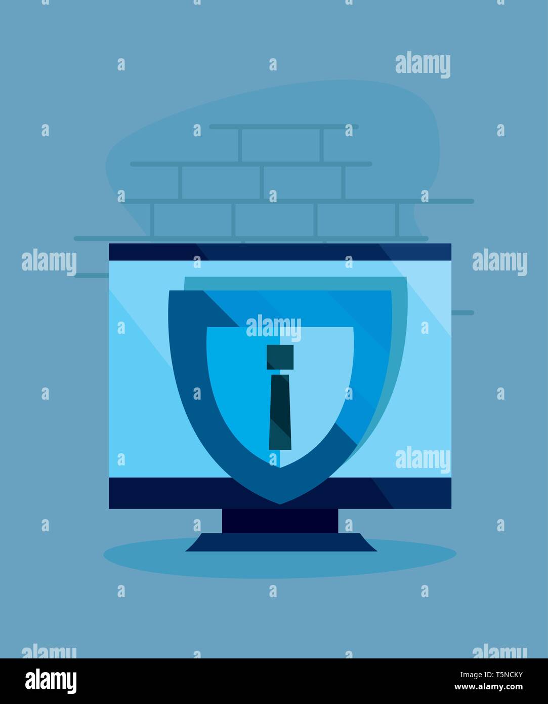 computer shield protection cyber security vector illustration Stock Vector Image & Art - Alamy