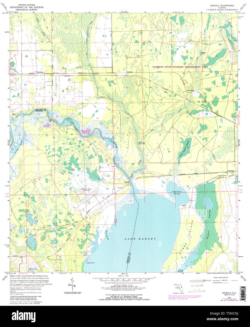 Map of osceola hi-res stock photography and images - Alamy