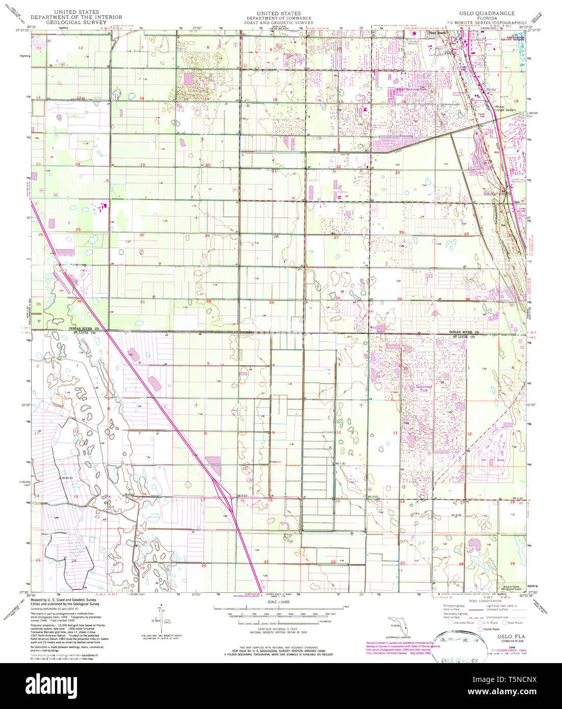 Map of osceola hi-res stock photography and images - Alamy