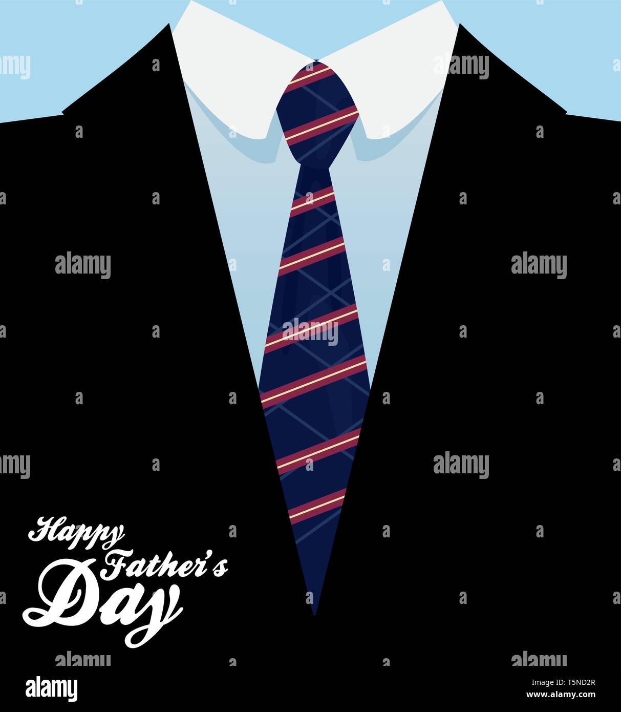 suit tie card backgound happy fathers day vector illustration Stock ...