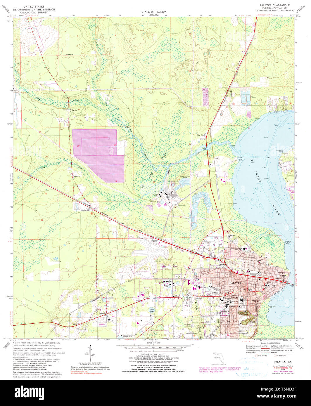 Map of palatka hi-res stock photography and images - Alamy