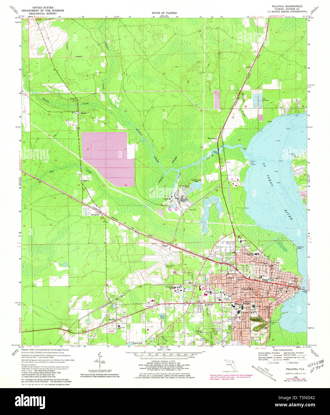 Map of palatka hi-res stock photography and images - Alamy