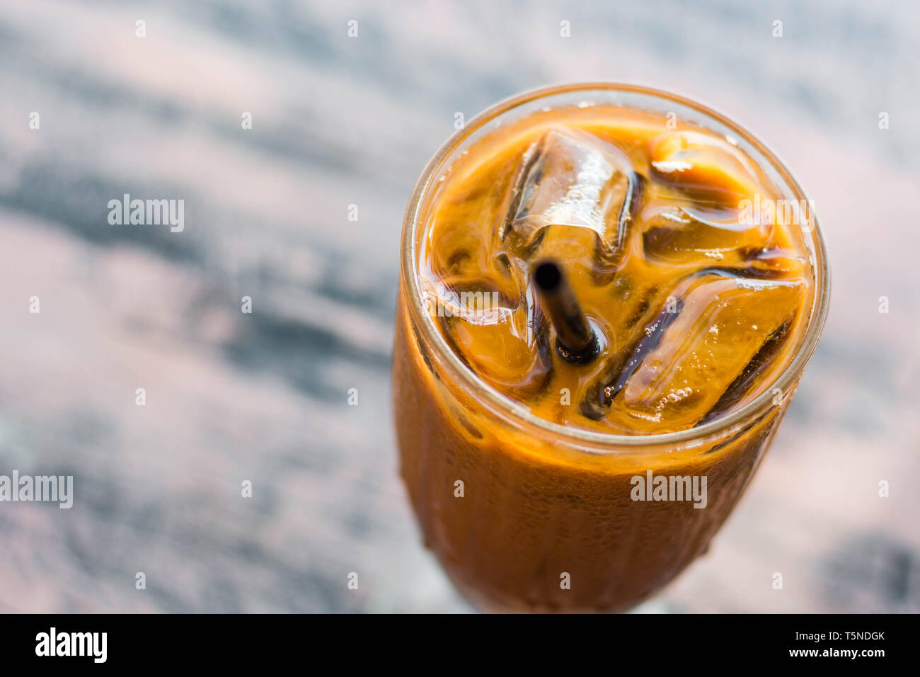 Iced coffee in coffee shop Stock Photo - Alamy