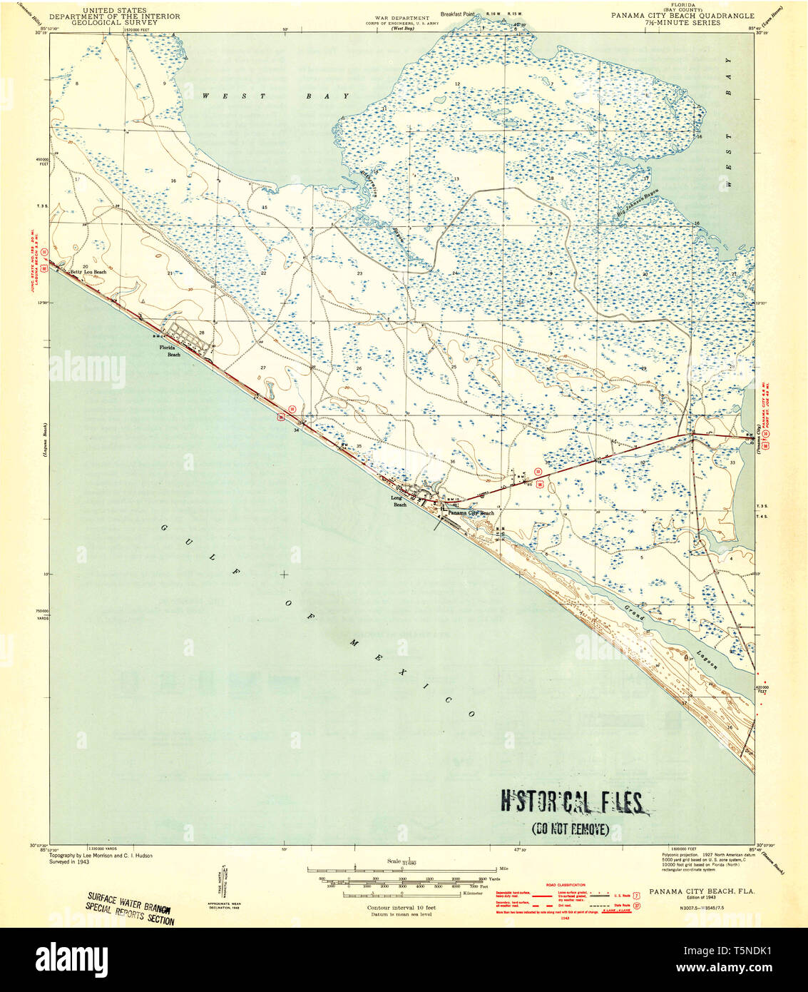 Panama city beach florida map hi-res stock photography and images - Alamy
