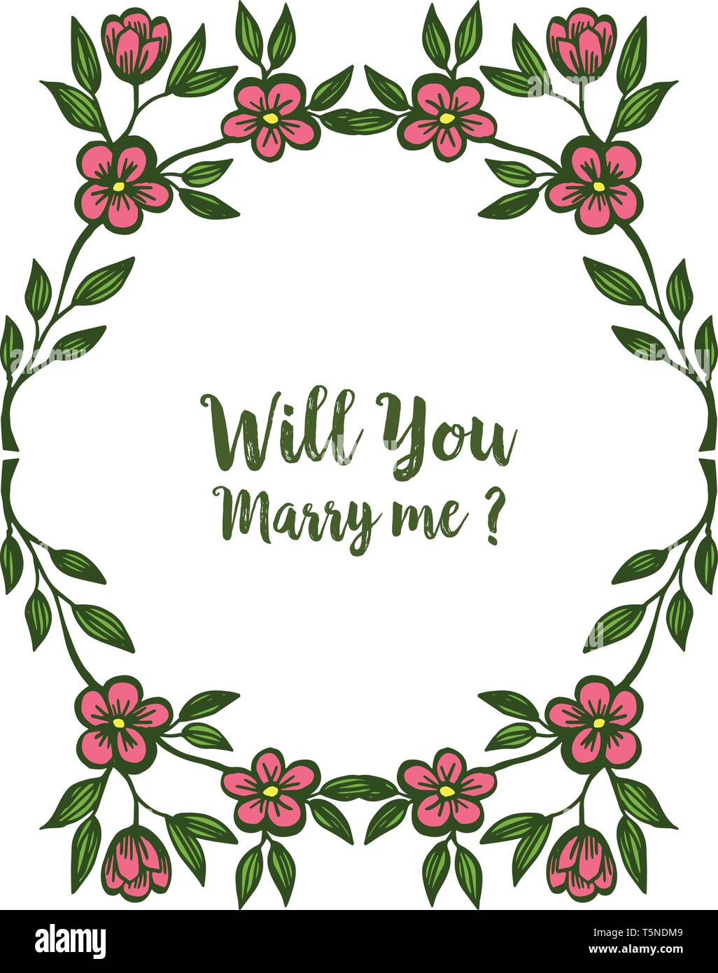 Vector illustration marry card Stock Vector Images - Alamy