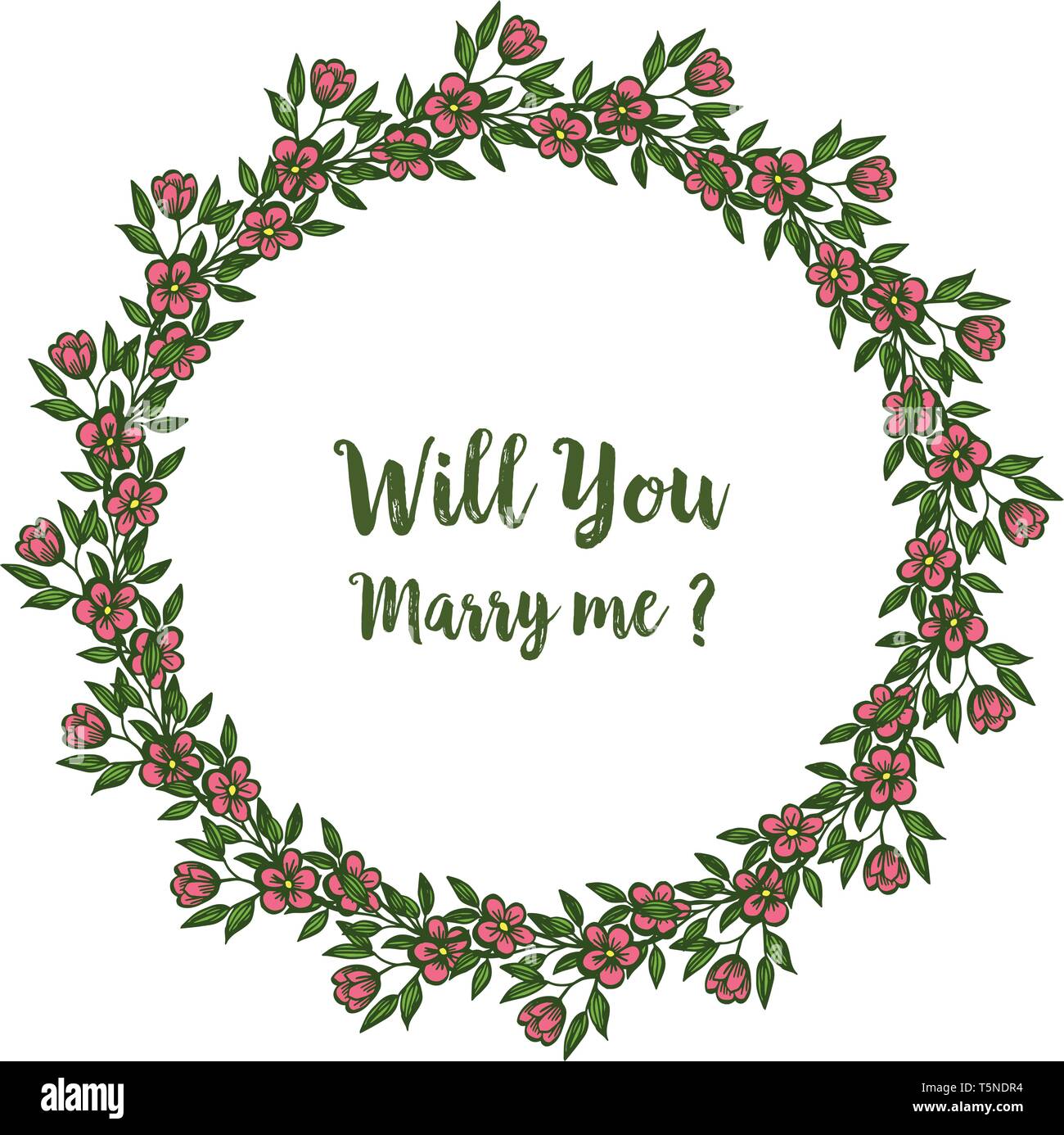 Vector illustration texture frame flower frame for lettering will you ...