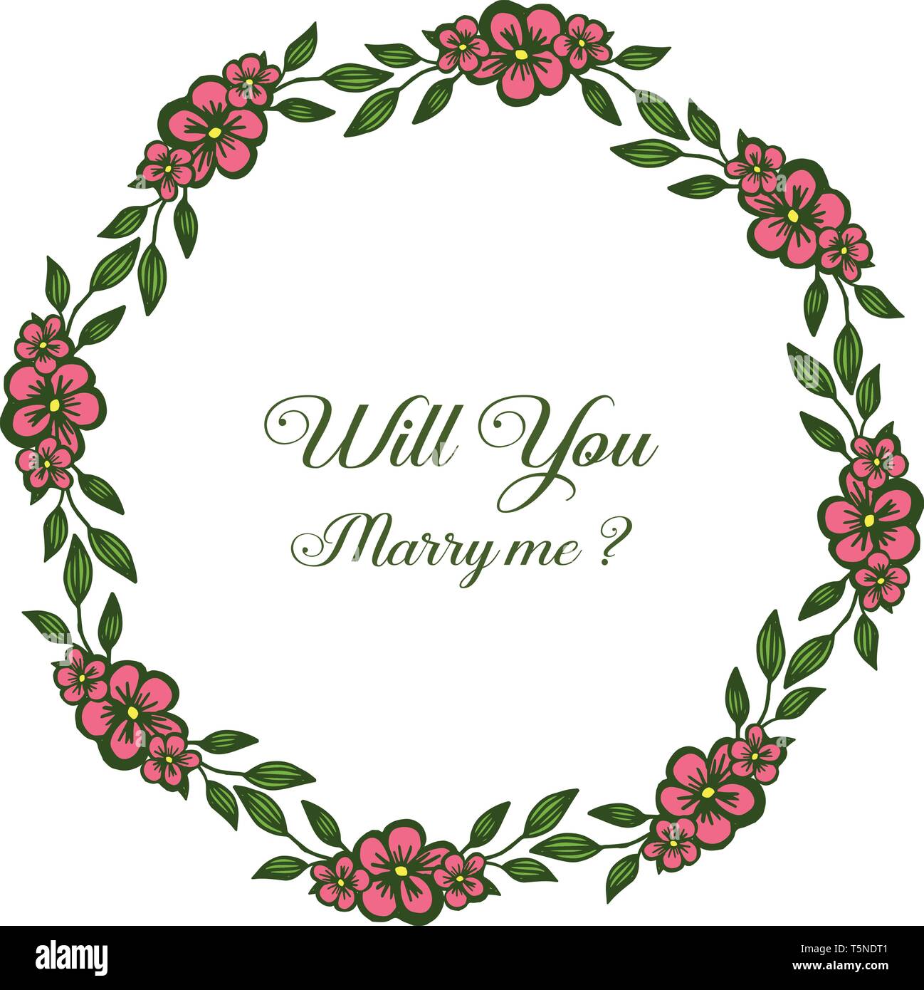 Vector illustration various shape leaf flower frame for design will you ...