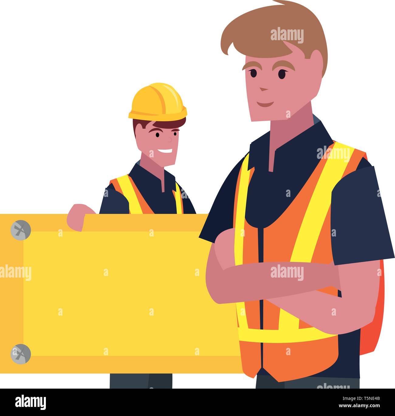 workers empty board labour day vector illustration Stock Vector Image ...