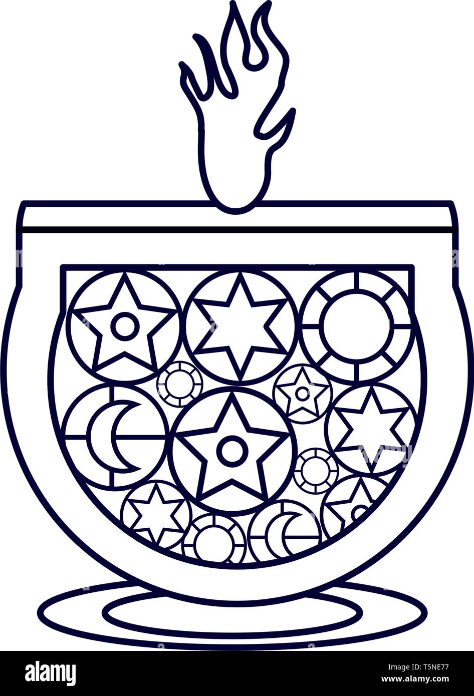 ramadan kareem candle lights icon vector illustration design Stock ...