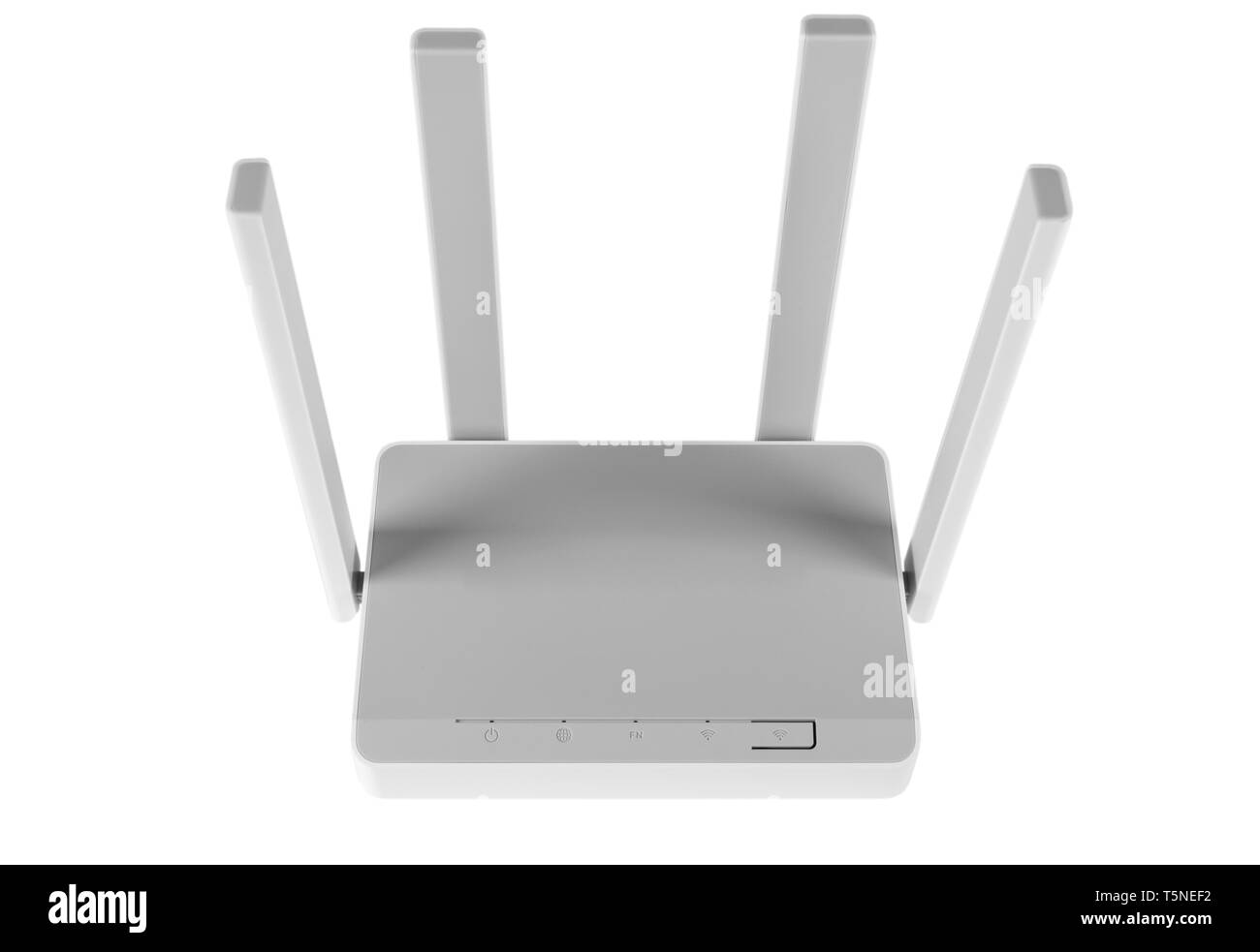 Wireless Wi-Fi router isolated on white background. wifi technology ...
