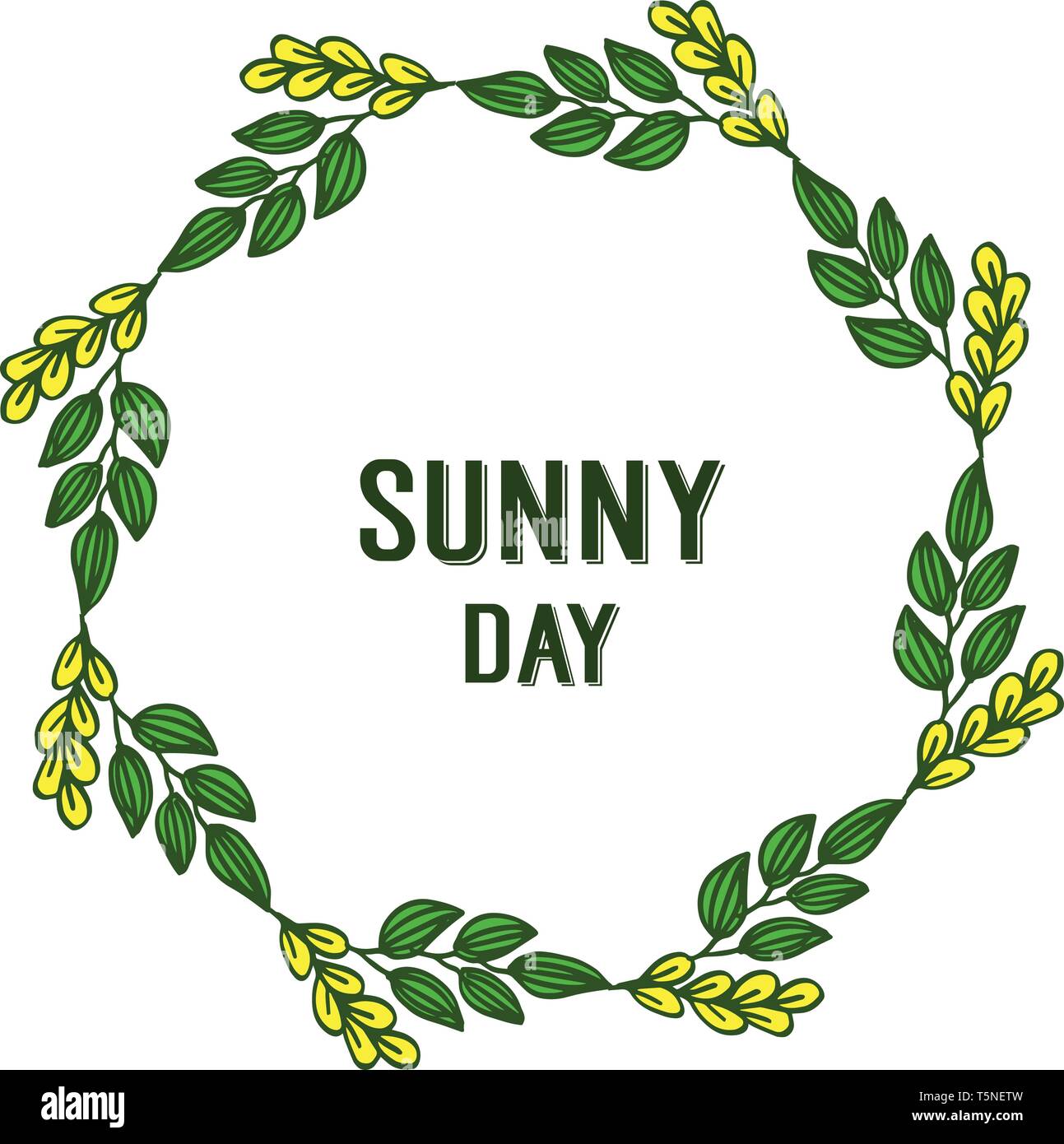 Vector illustration various flower frame for banner sunny day hand ...