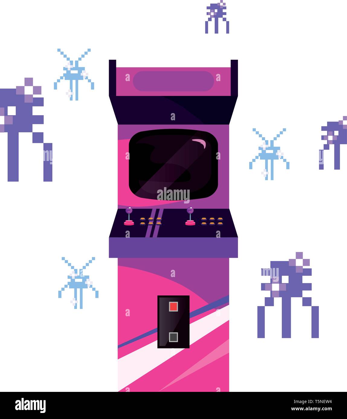 arcade machine video game retro vector illustration design Stock Vector ...
