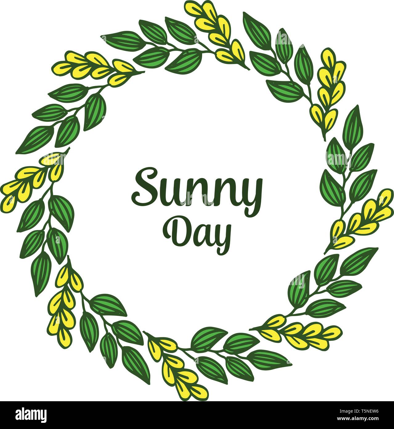 Vector illustration various flower frame for banner sunny day hand ...