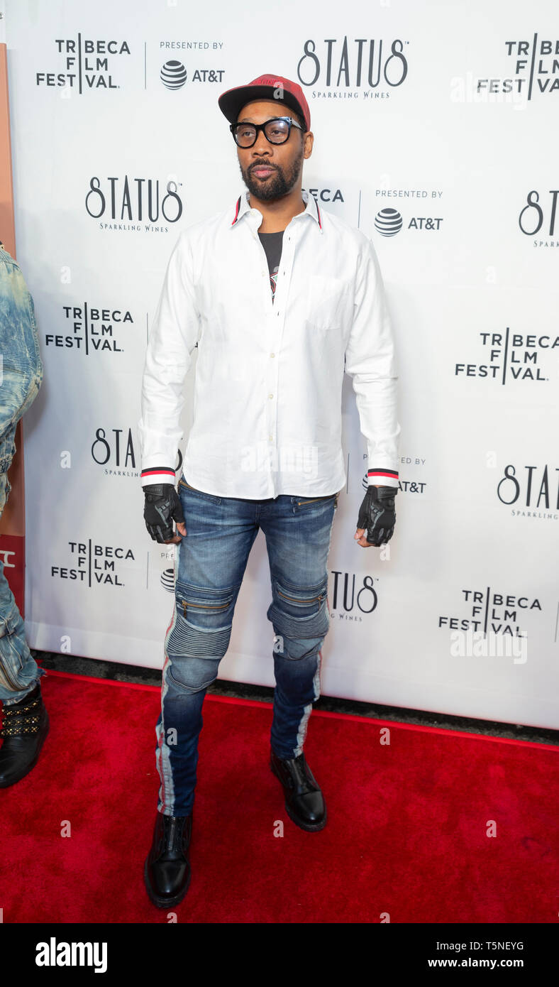 New York, NY - April 25, 2019: RZA Robert Diggs attends Tribeca TV Wu ...