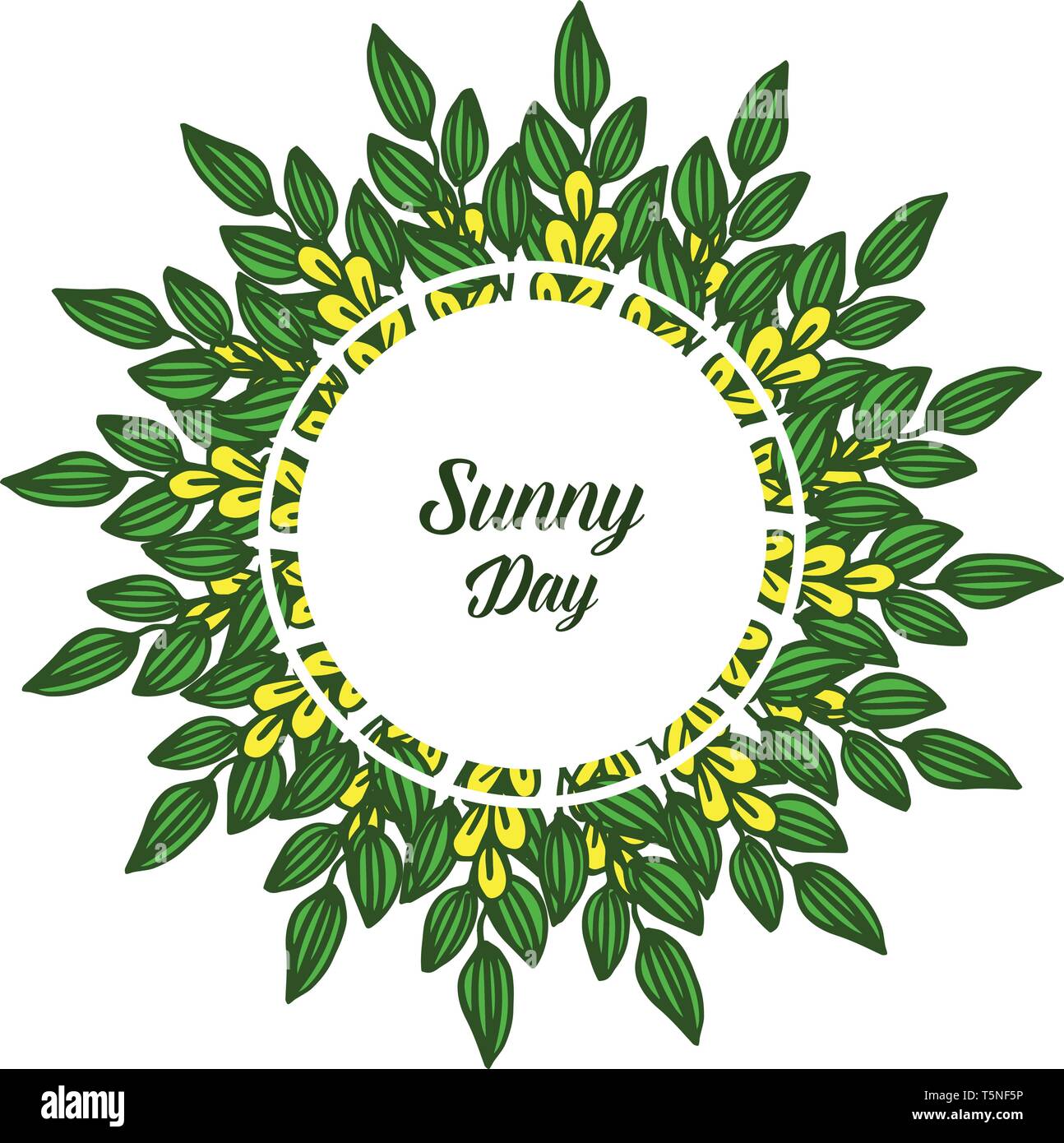 Vector illustration various lettering sunny day for design beautiful ...