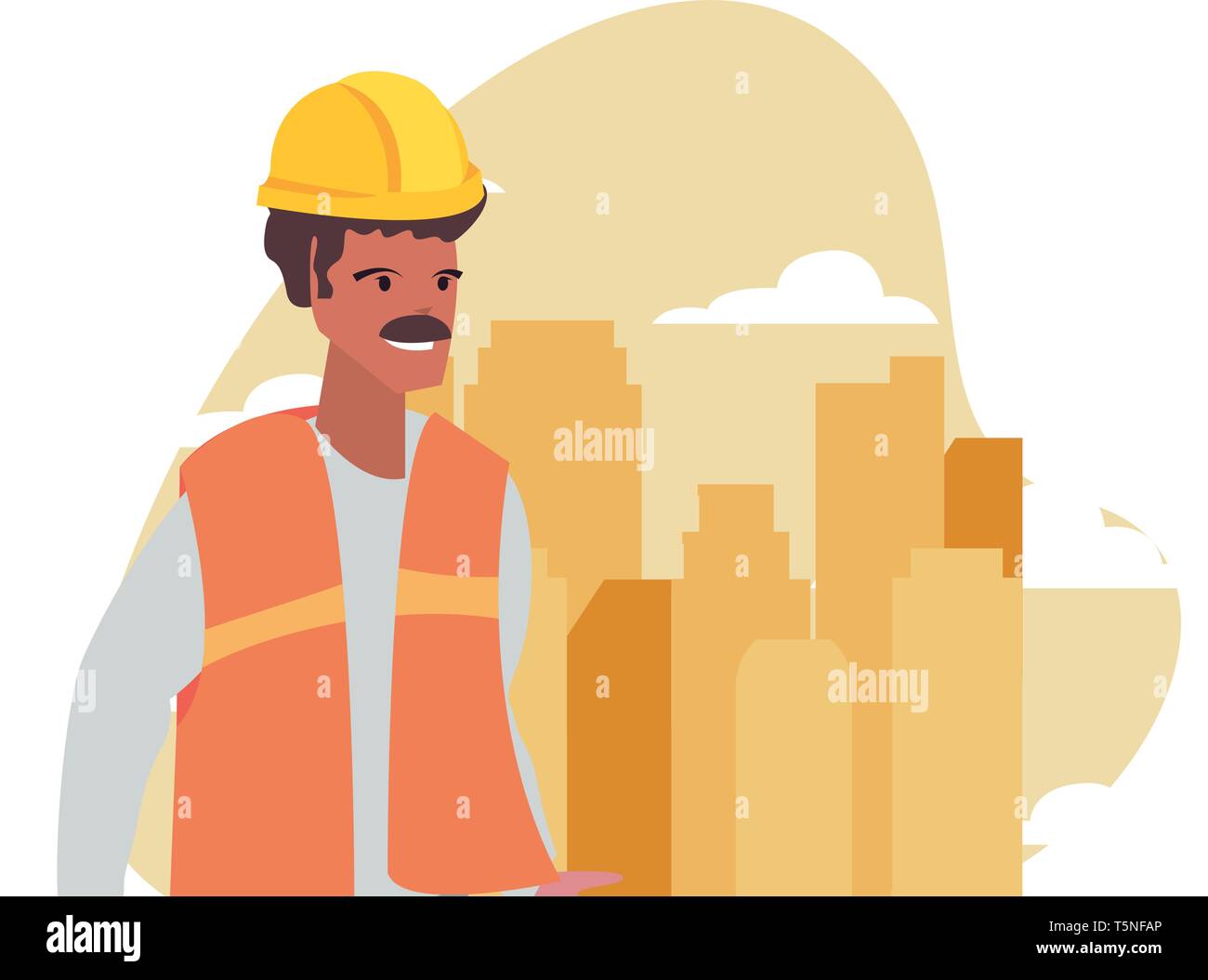 worker employee profession labour day vector illustration Stock Vector ...