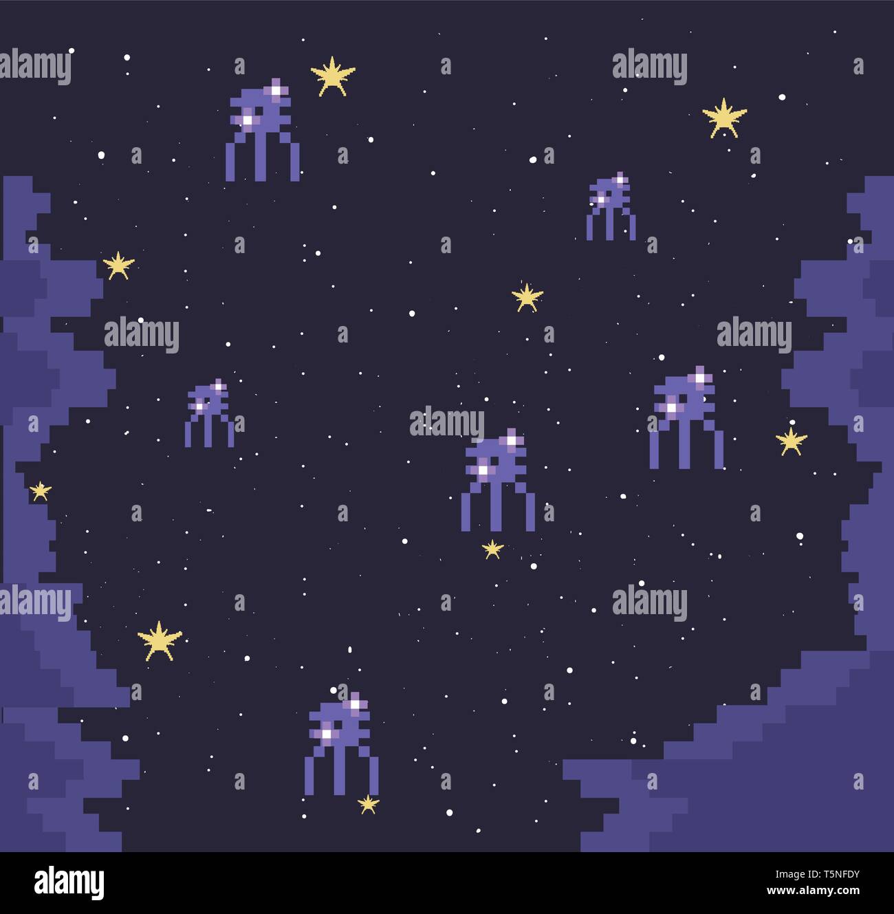 invaders character video game retro vector illustration Stock Vector ...