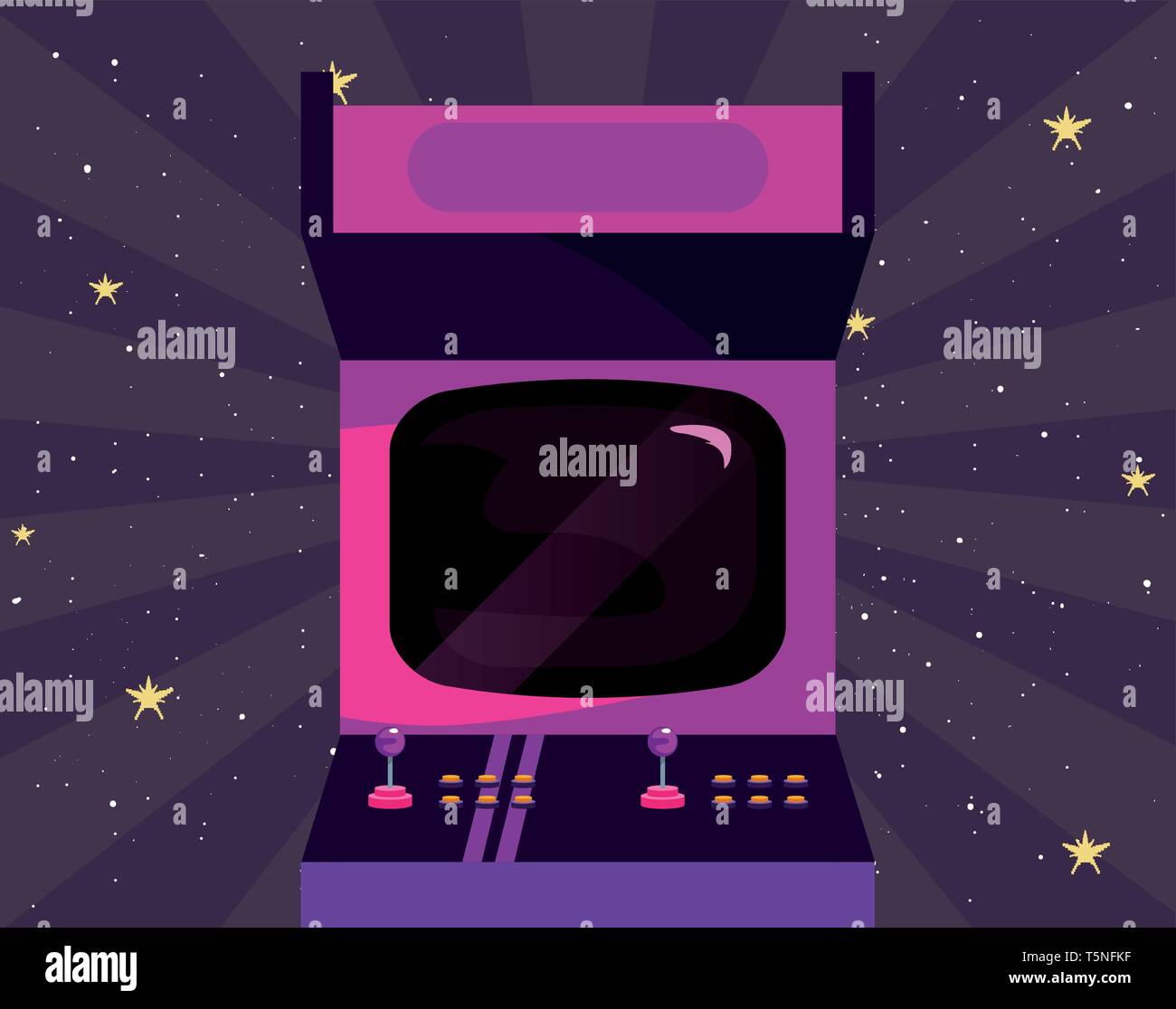 arcade machine video game retro vector illustration design Stock Vector ...