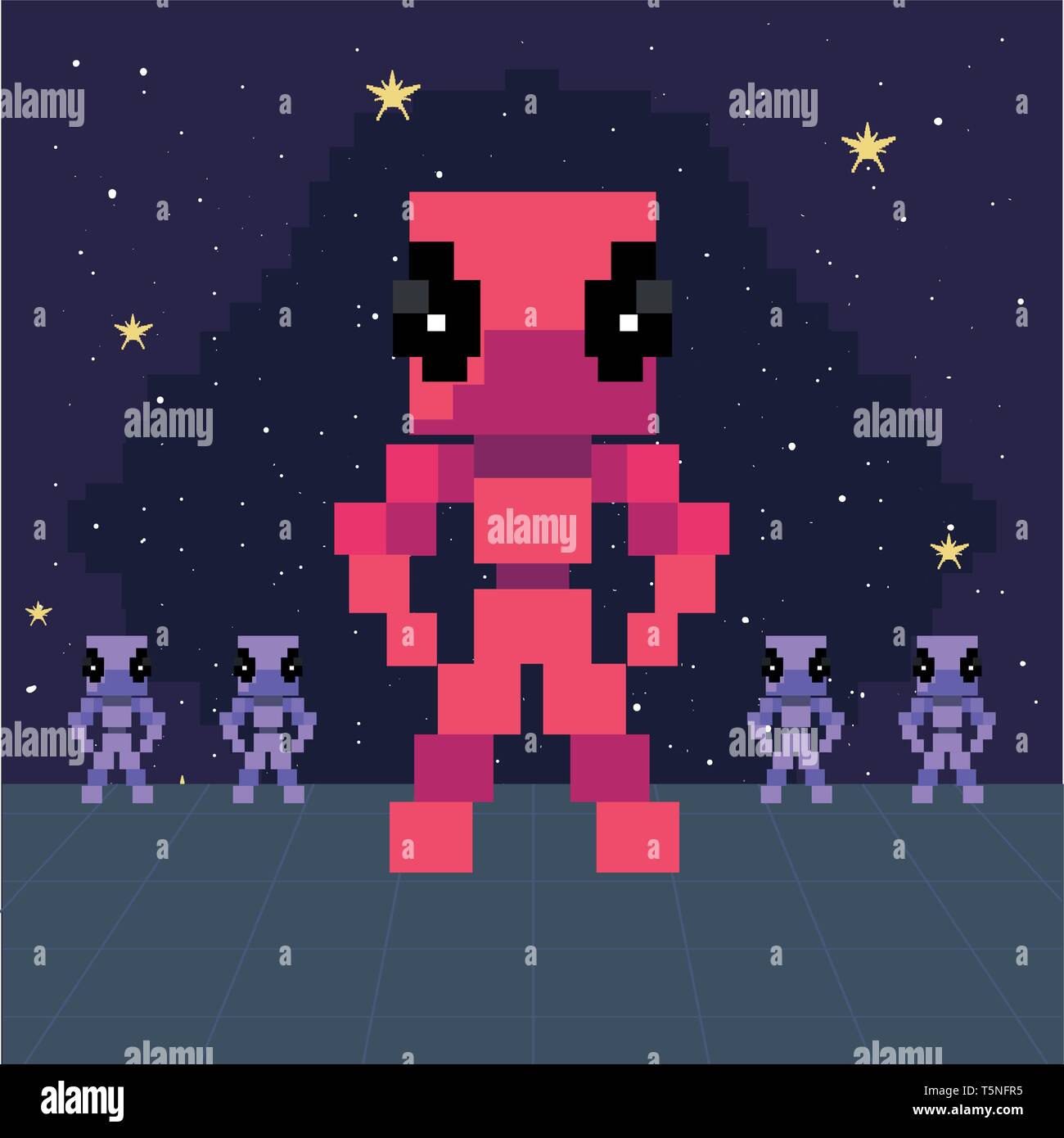 invaders character video game retro vector illustration Stock Vector ...