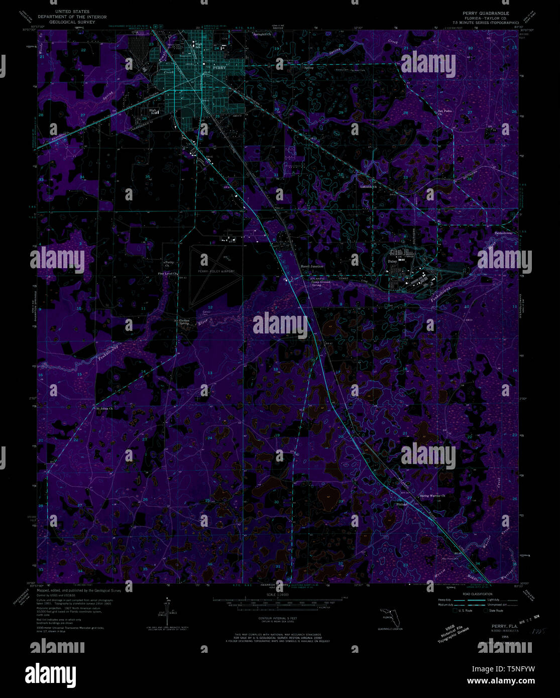 Perry florida map hi-res stock photography and images - Alamy