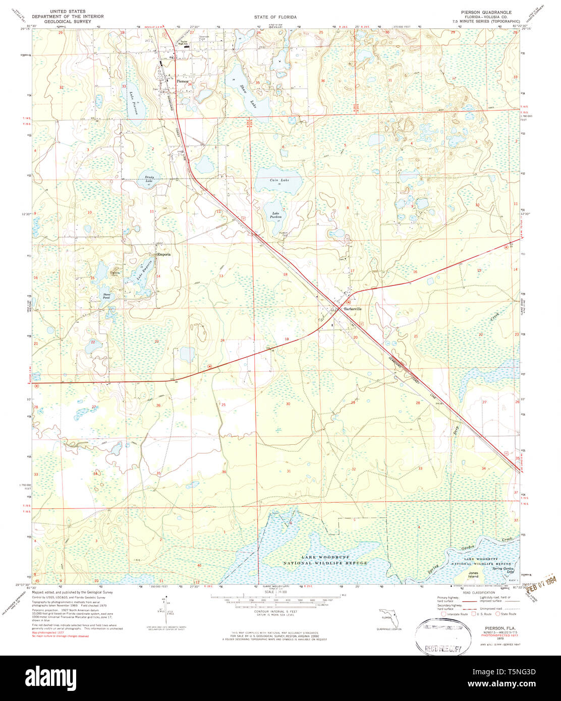 Map of pierson florida hi-res stock photography and images - Alamy