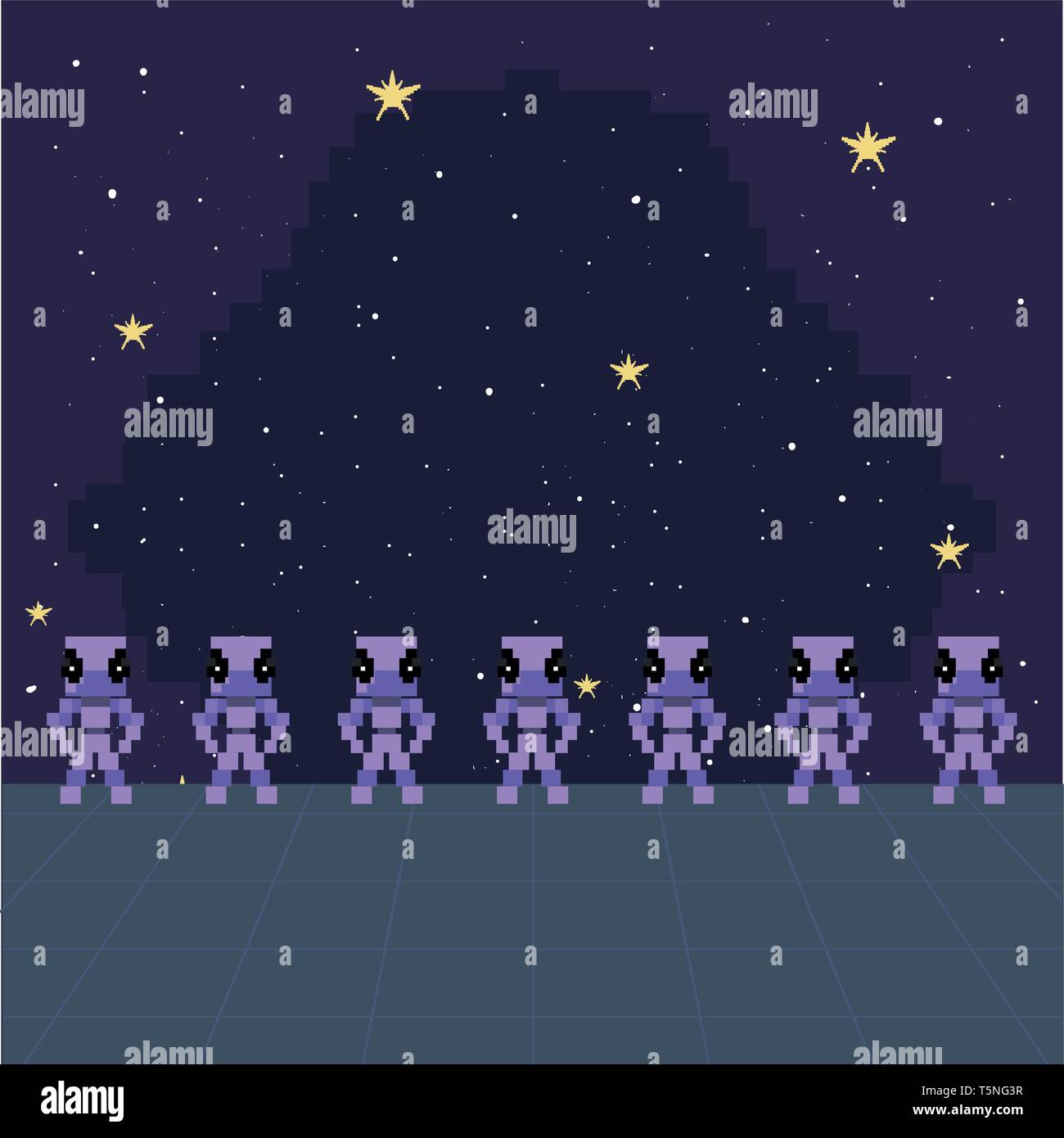 invaders character video game retro vector illustration Stock Vector ...