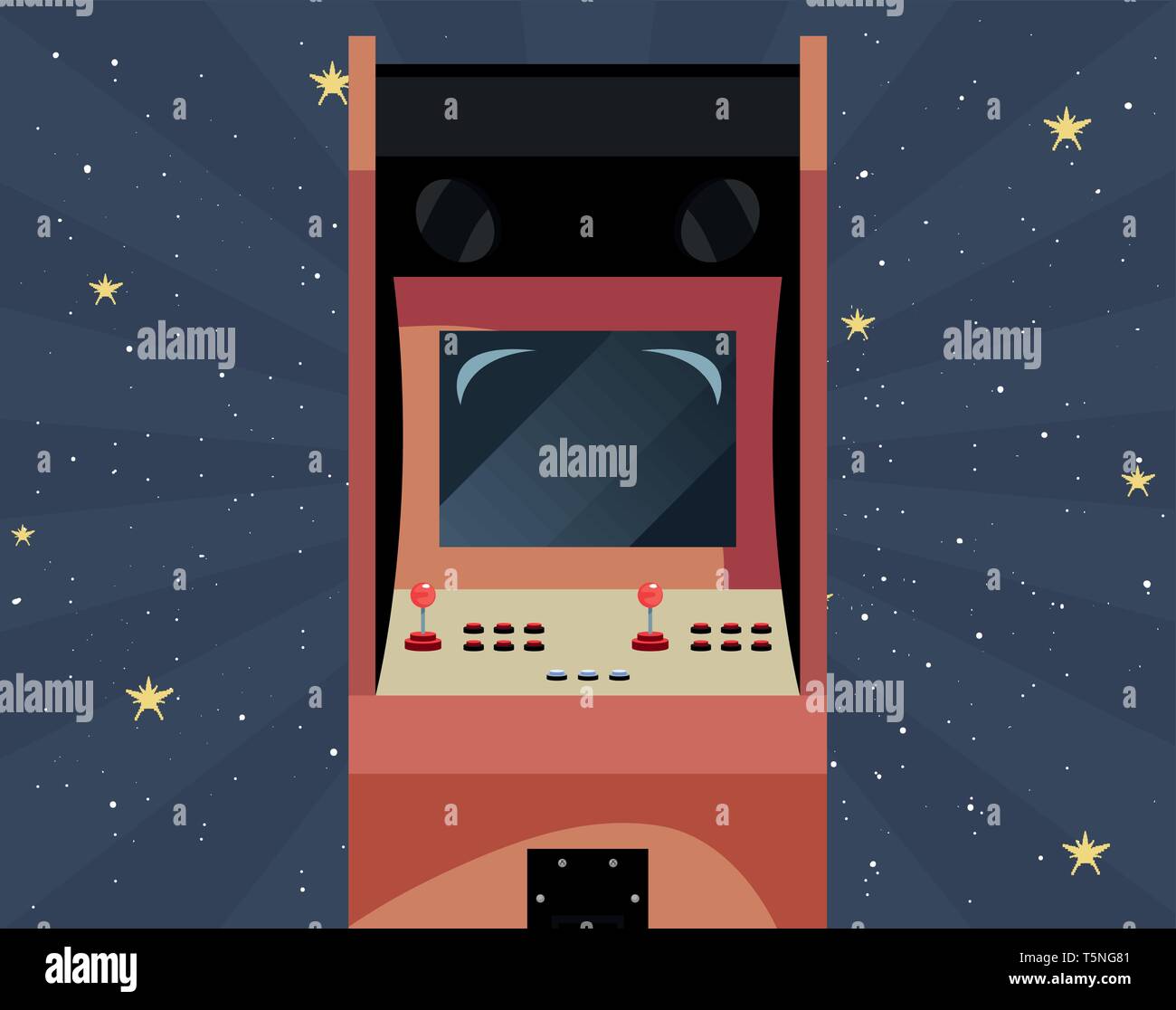 arcade machine video game retro vector illustration design Stock Vector ...