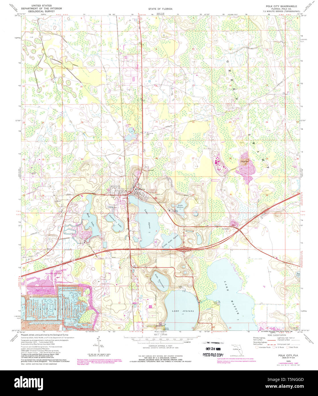 Polk florida map hi-res stock photography and images - Alamy