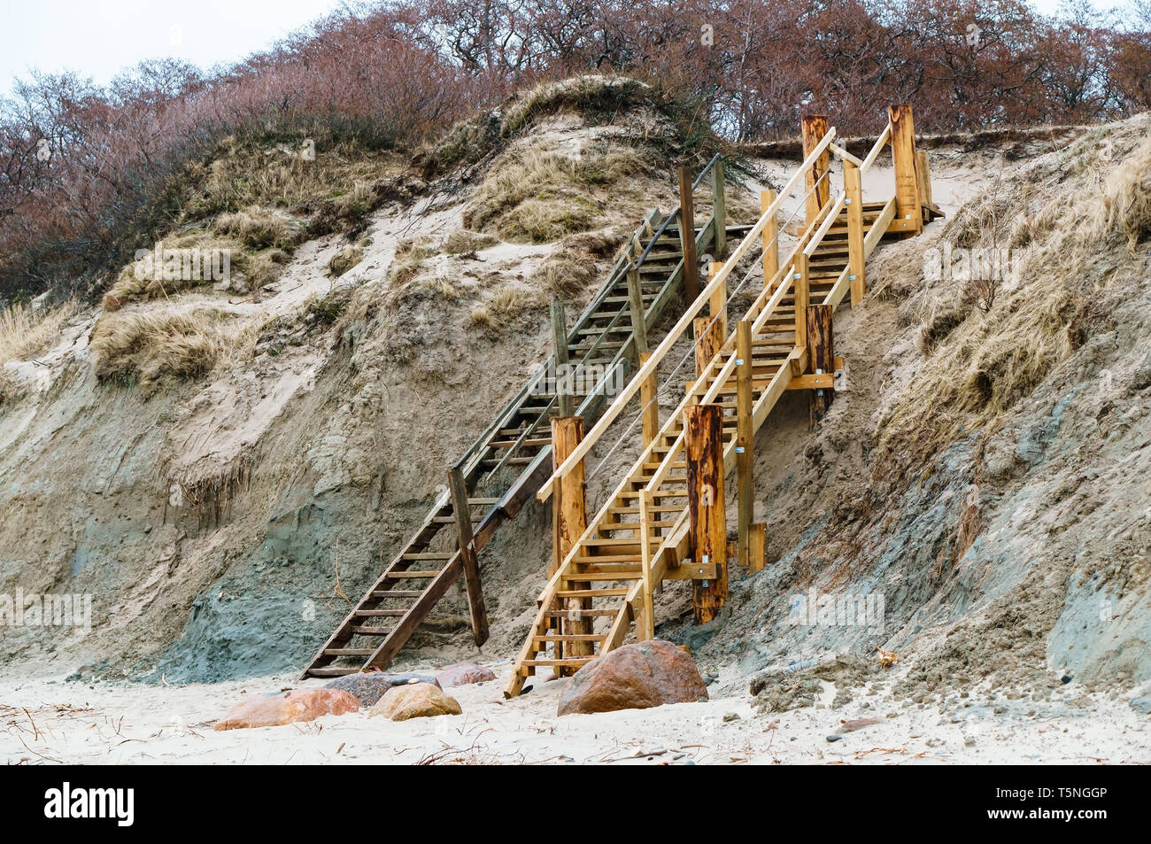 Staircase cliff on sea shore hi-res stock photography and images - Alamy