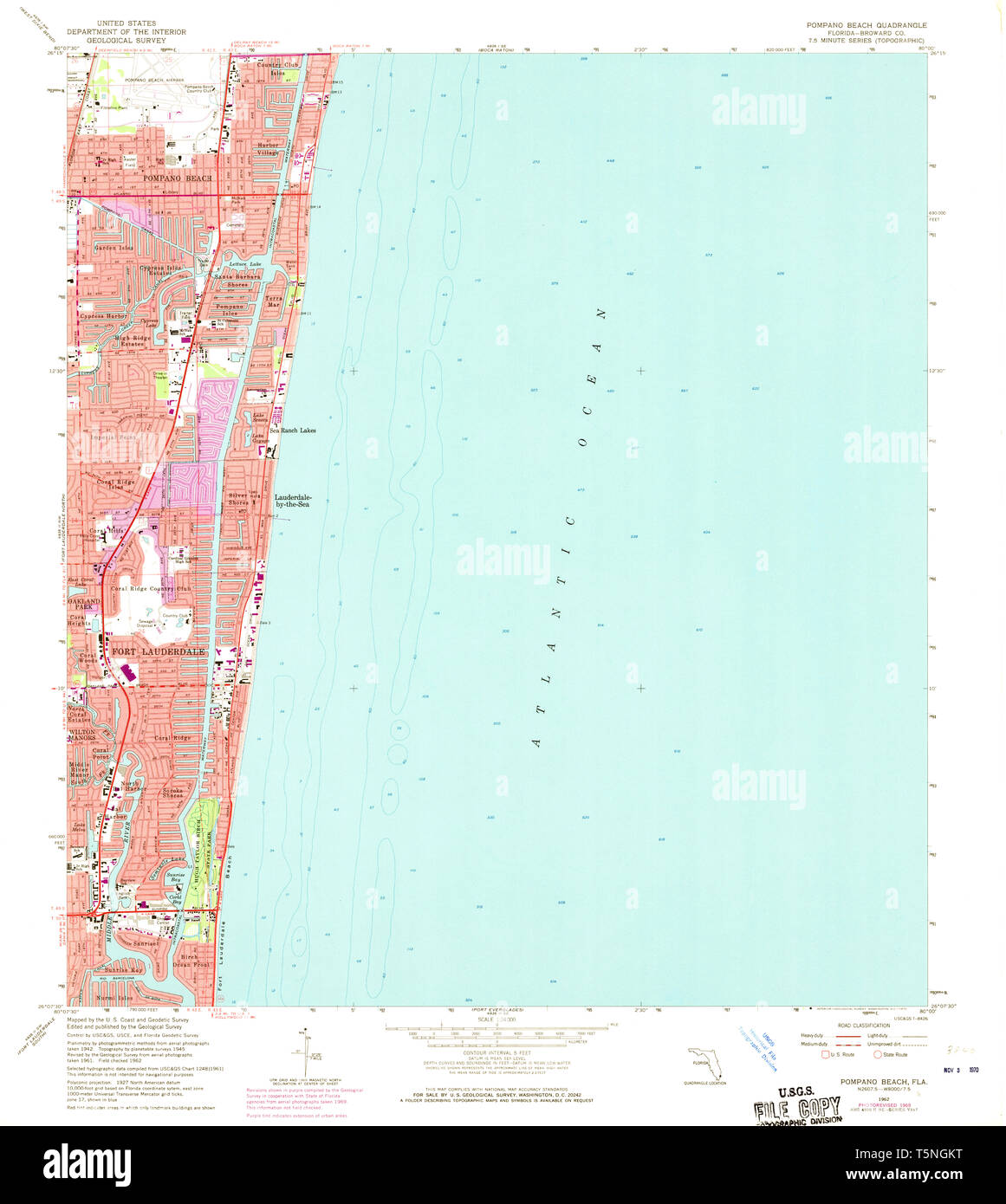 Map of pompano beach hi-res stock photography and images - Alamy